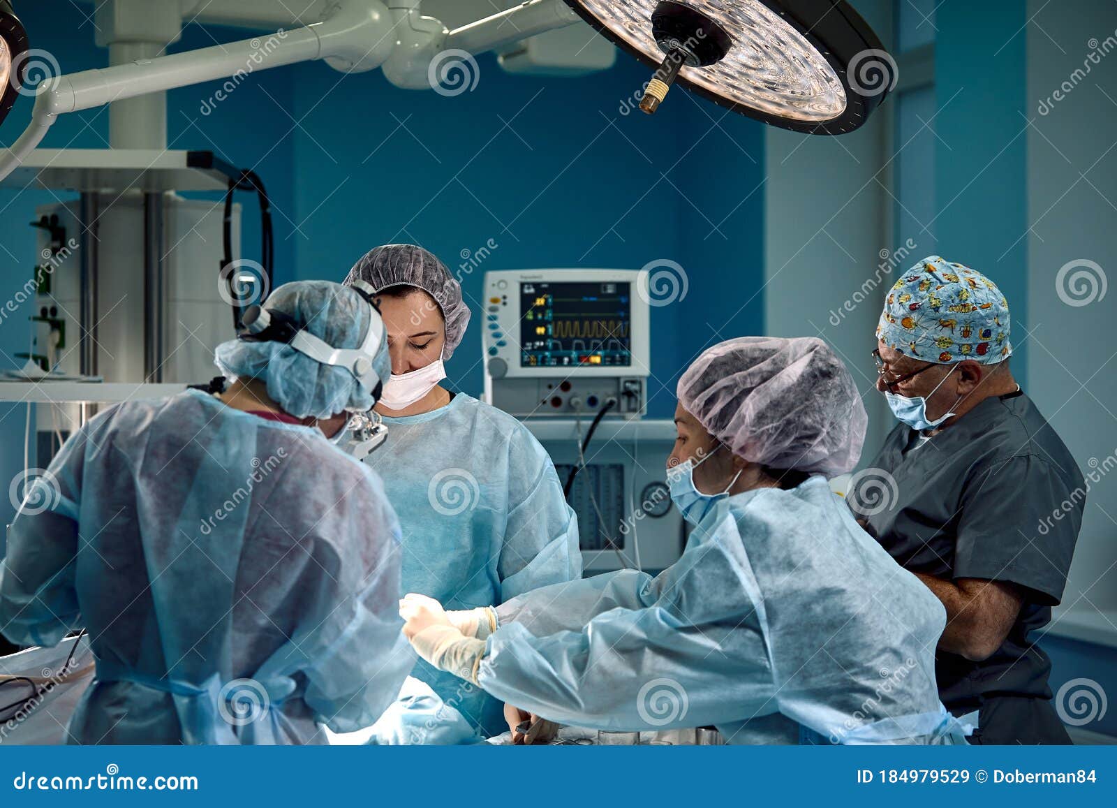An International Team of Doctors during a Real Operation. Saving Lives ...