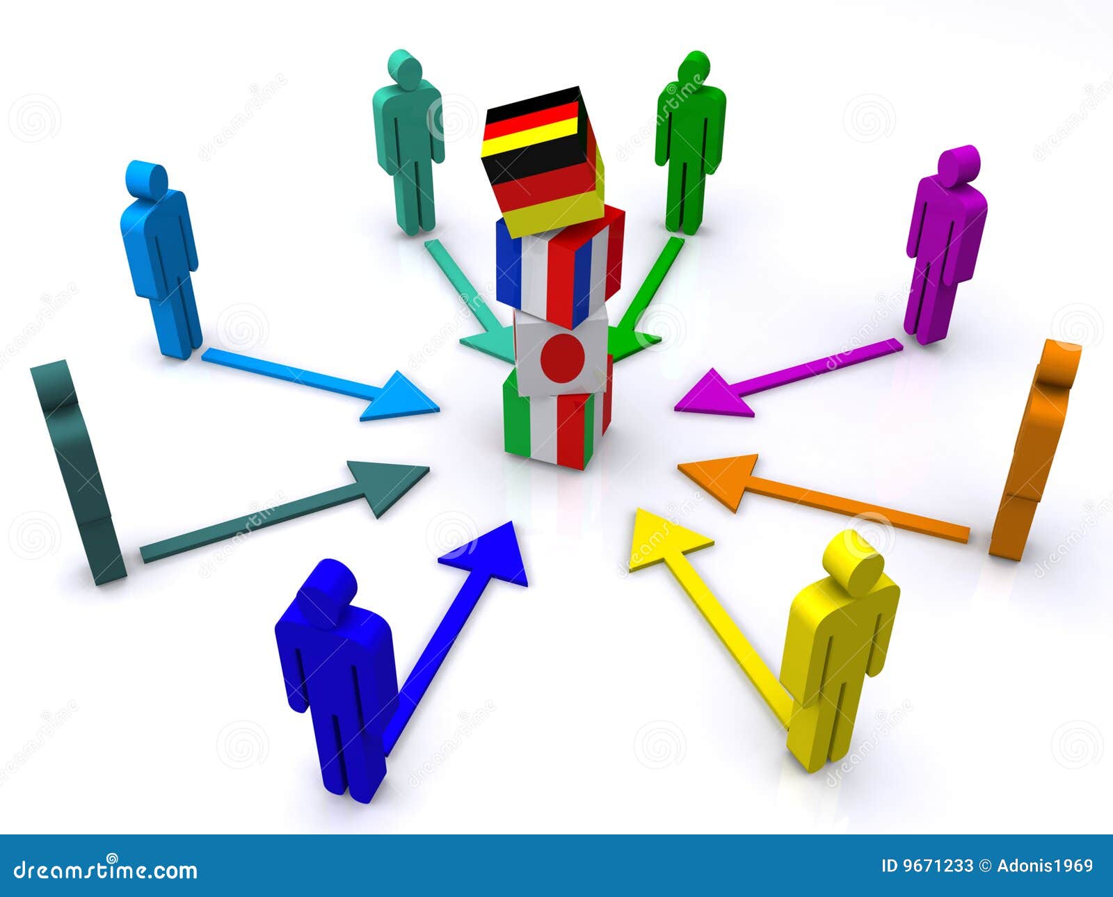 International teamwork stock illustration. Illustration of metaphorical ...
