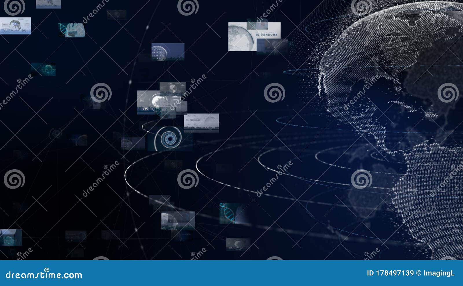 International Technology Business Concept. 3d Illustration. Stock ...