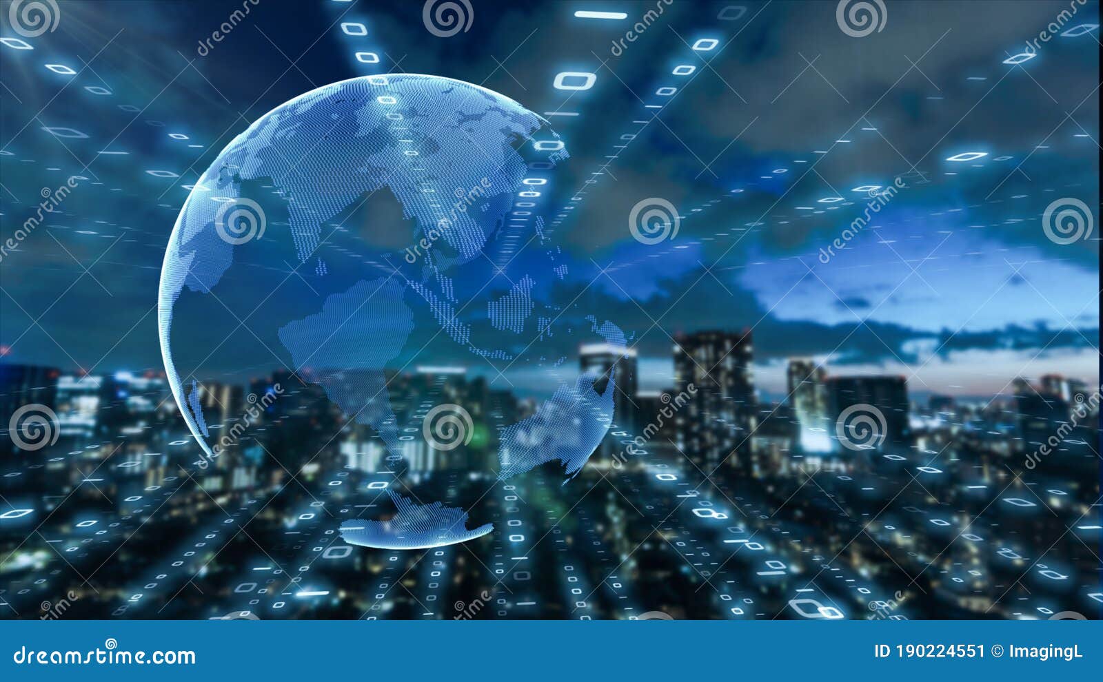 International Technology Business Concept. 3d Illustration. Stock ...