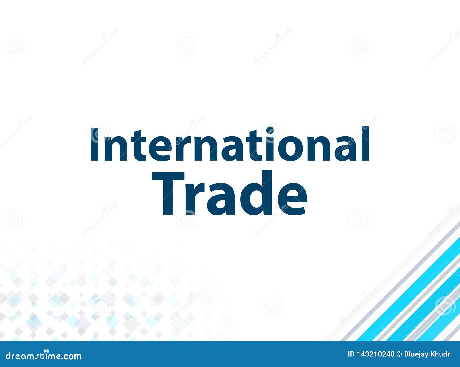 International Trade Modern Flat Design Blue Abstract Background Stock ...