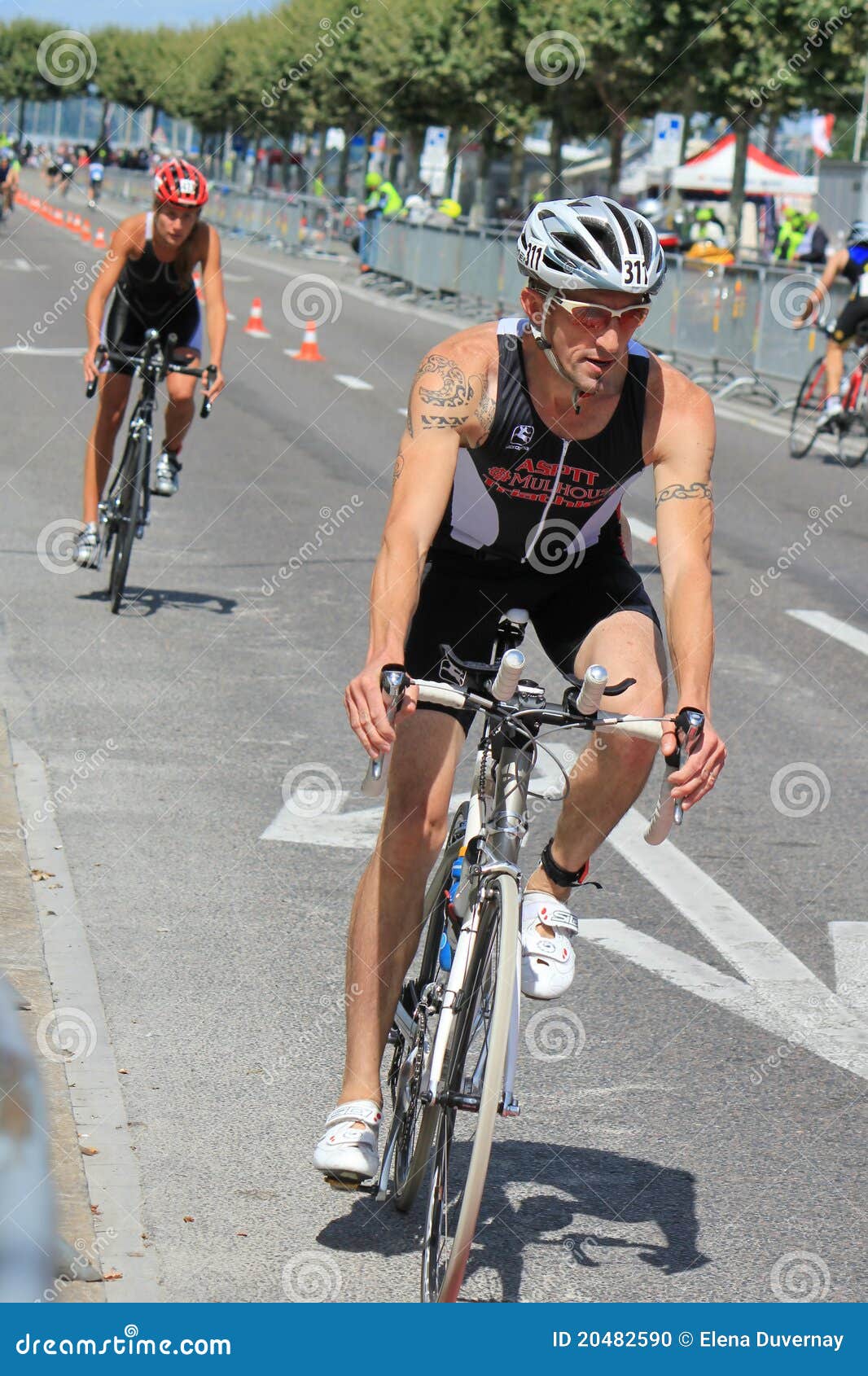 International Triathlon 2011, Geneva, Switzerland Editorial Image ...