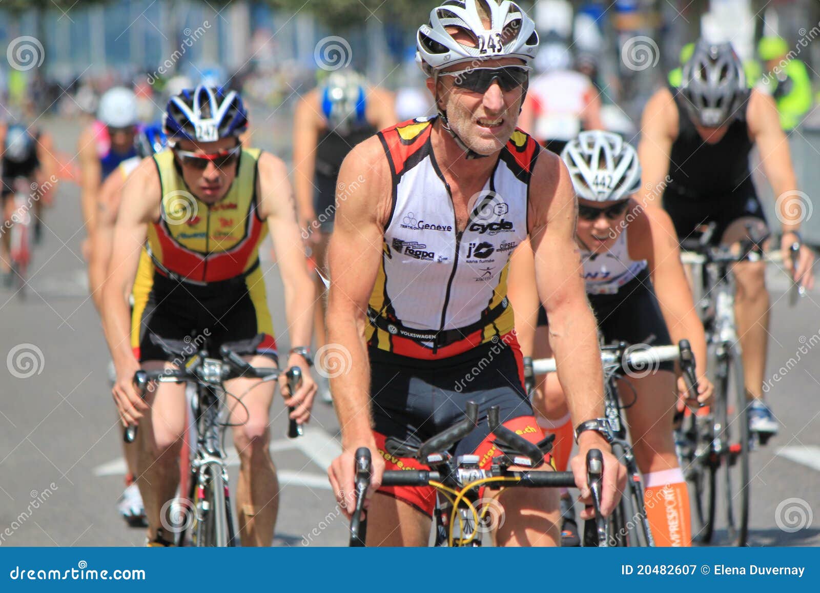 International Triathlon 2011, Geneva, Switzerland Editorial Photography ...