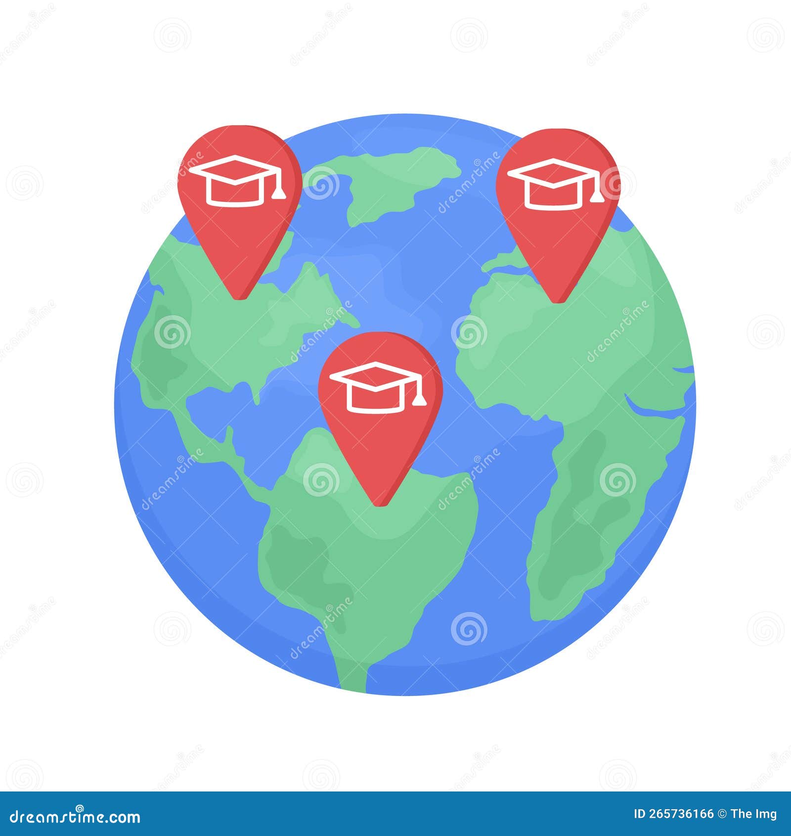 International Universities Semi Flat Color Vector Objects Stock Vector ...