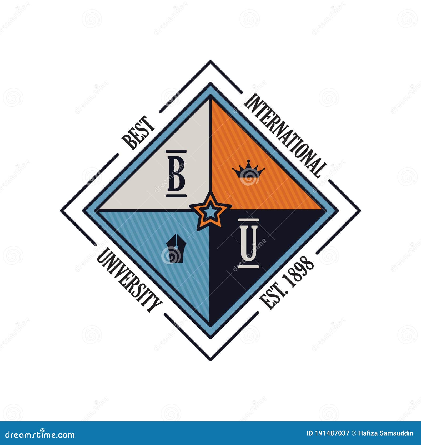 International University Logo Element. Vector Illustration Decorative ...