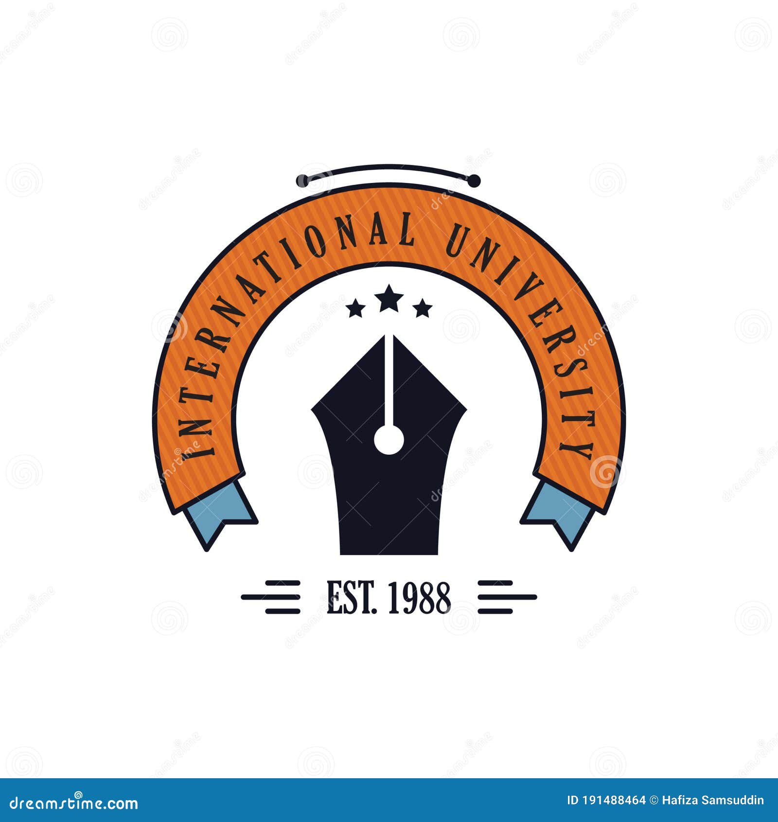 International University Logo Element. Vector Illustration Decorative ...