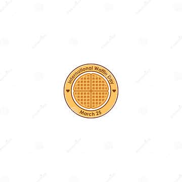 International Waffle Day Logo Design Vector Graphics Stock Vector ...