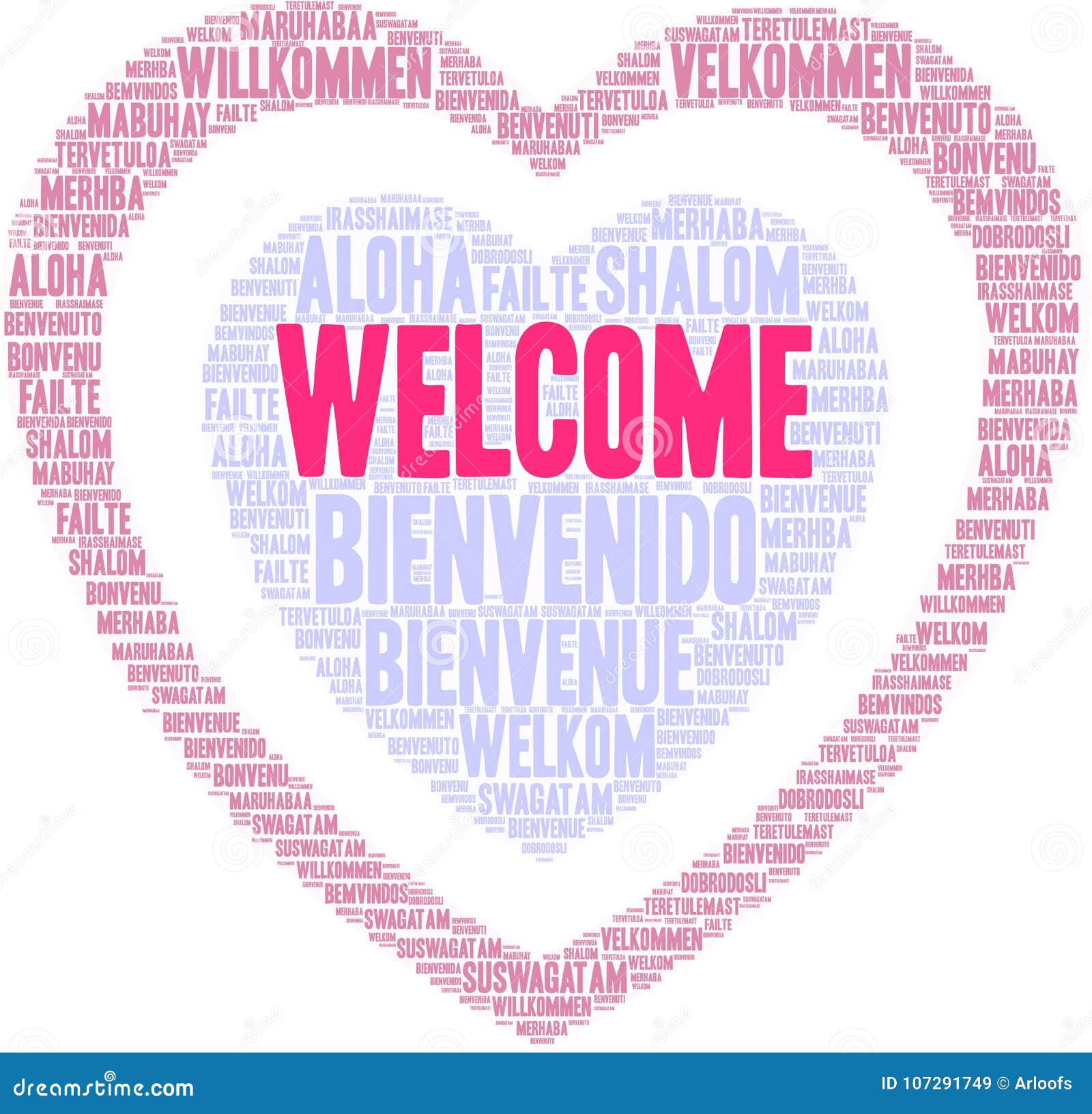 International Welcome Word Cloud Stock Vector - Illustration of ...