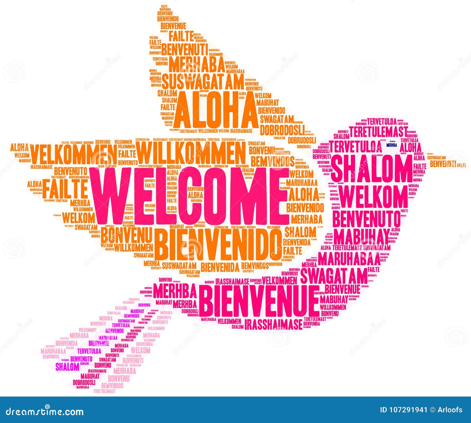 International Welcome Word Cloud Stock Vector - Illustration of ...