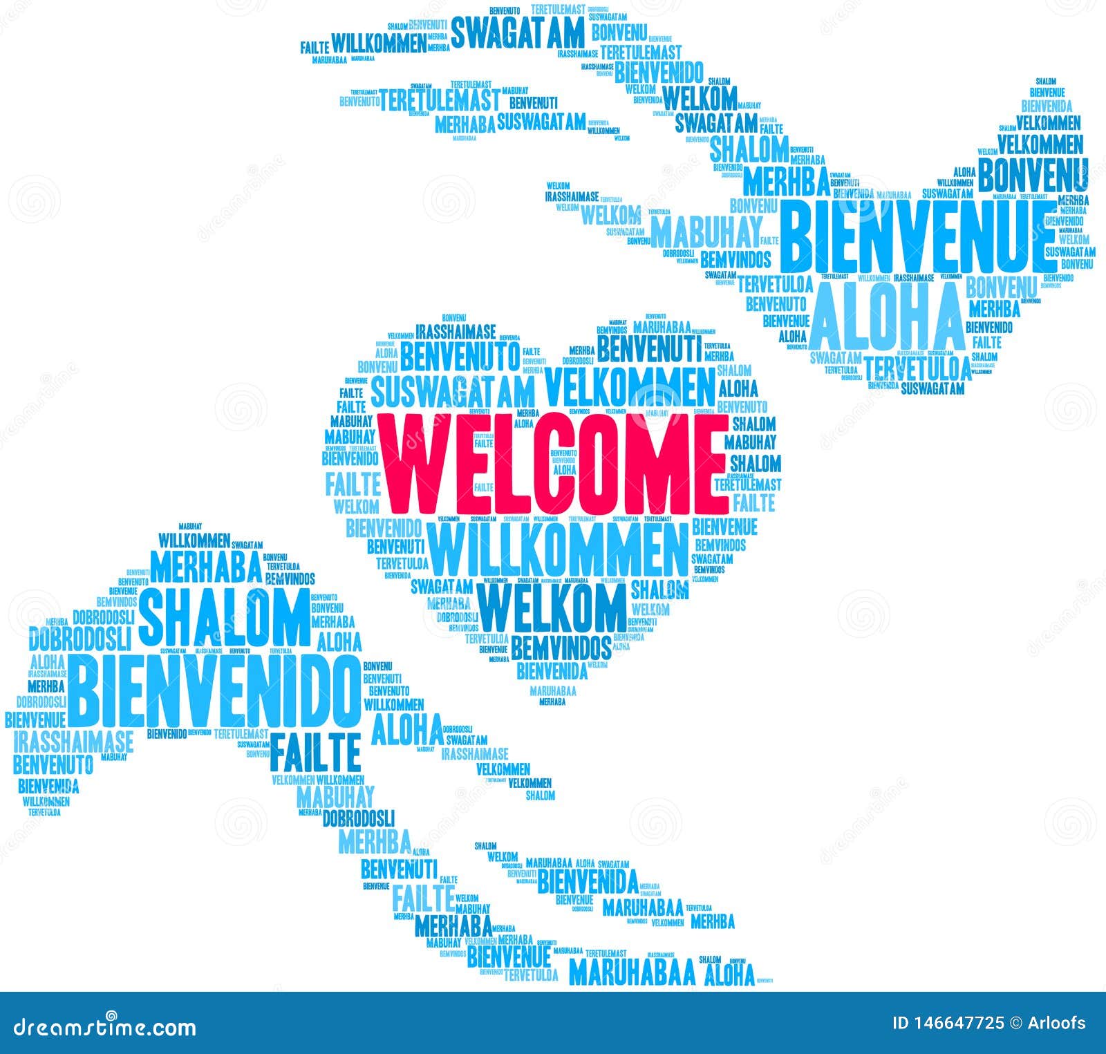 International Welcome Word Cloud Stock Vector - Illustration of ...