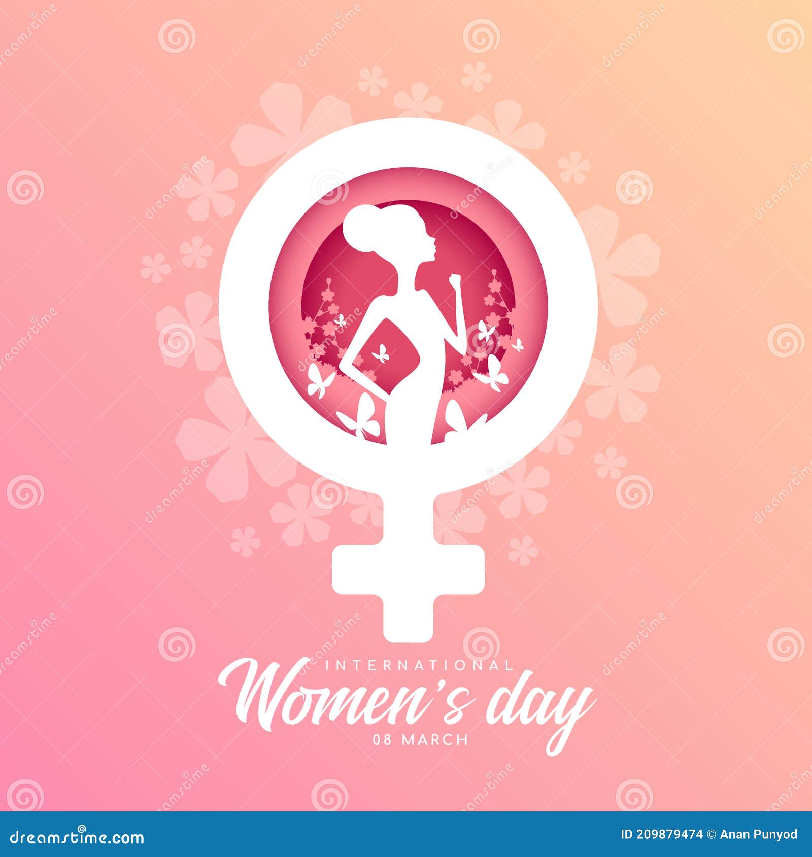 Woman`s Raised Hand Feminism Symbol Sisterhood Concept Women`s