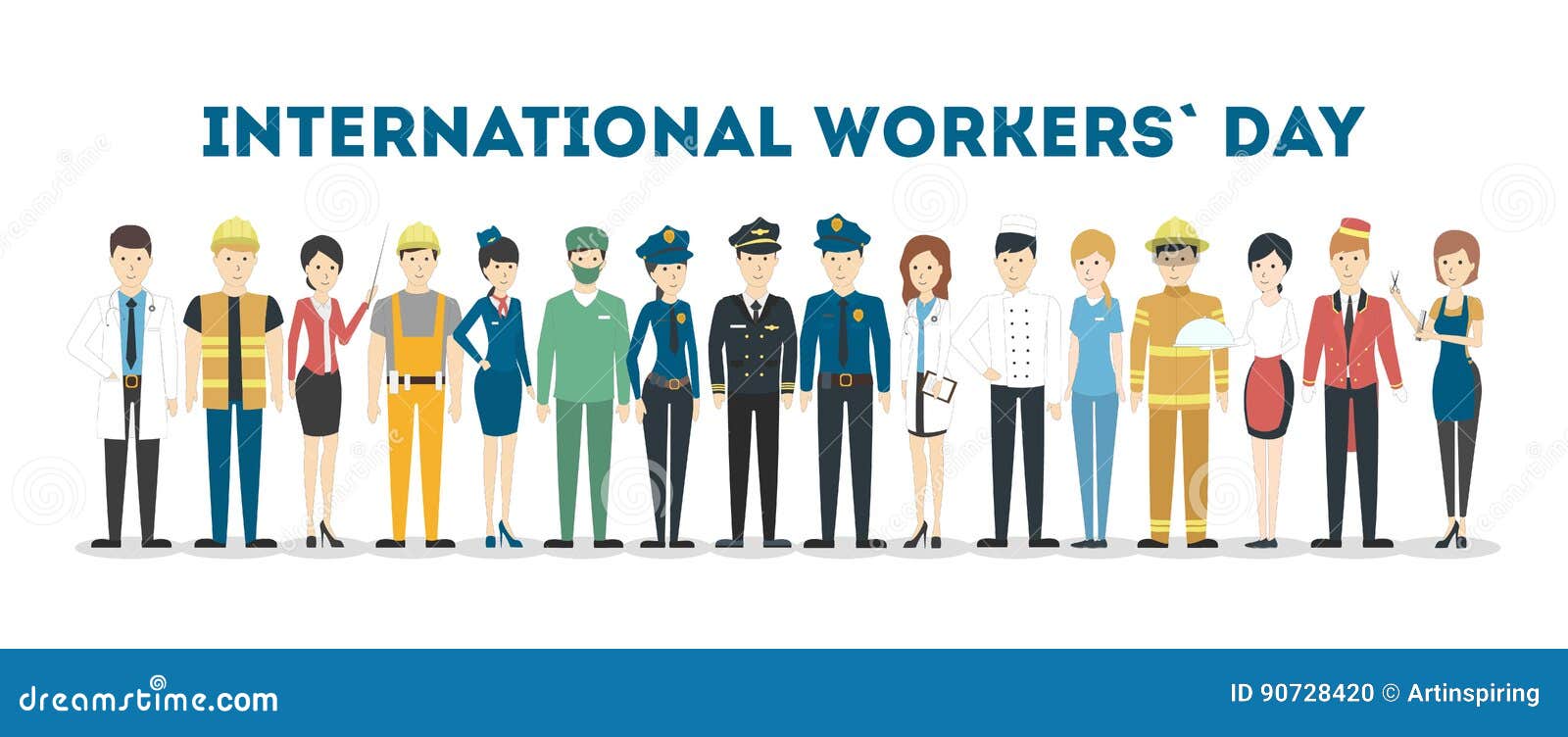 Internationale Dag Van De Arbeid Vector Illustratie - Illustration of ...