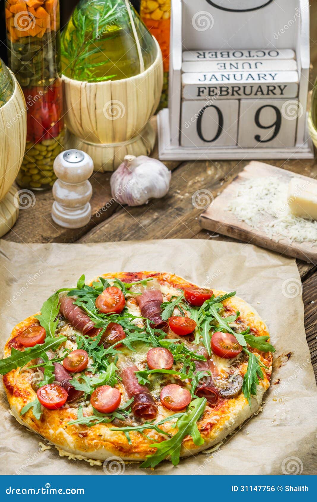 Internationale Dag Van Pizza Stock Foto - Image of snel, italiaans ...