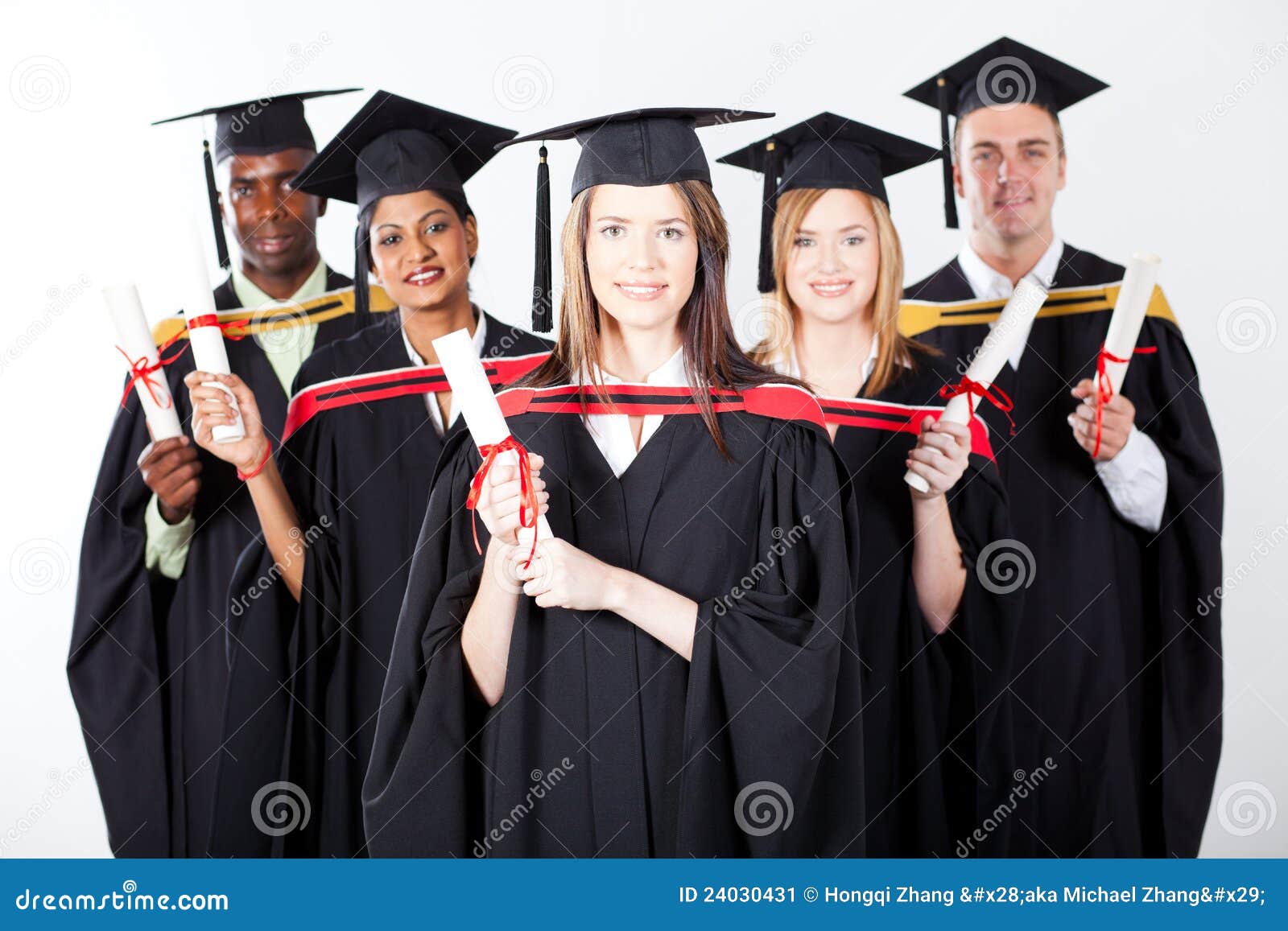 Internationale graduatie stock afbeelding. Image of diploma - 24030431