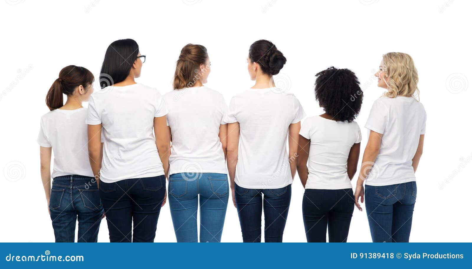 Internationale Groep Vrouwen Van Rug Stock Foto - Image of manier ...