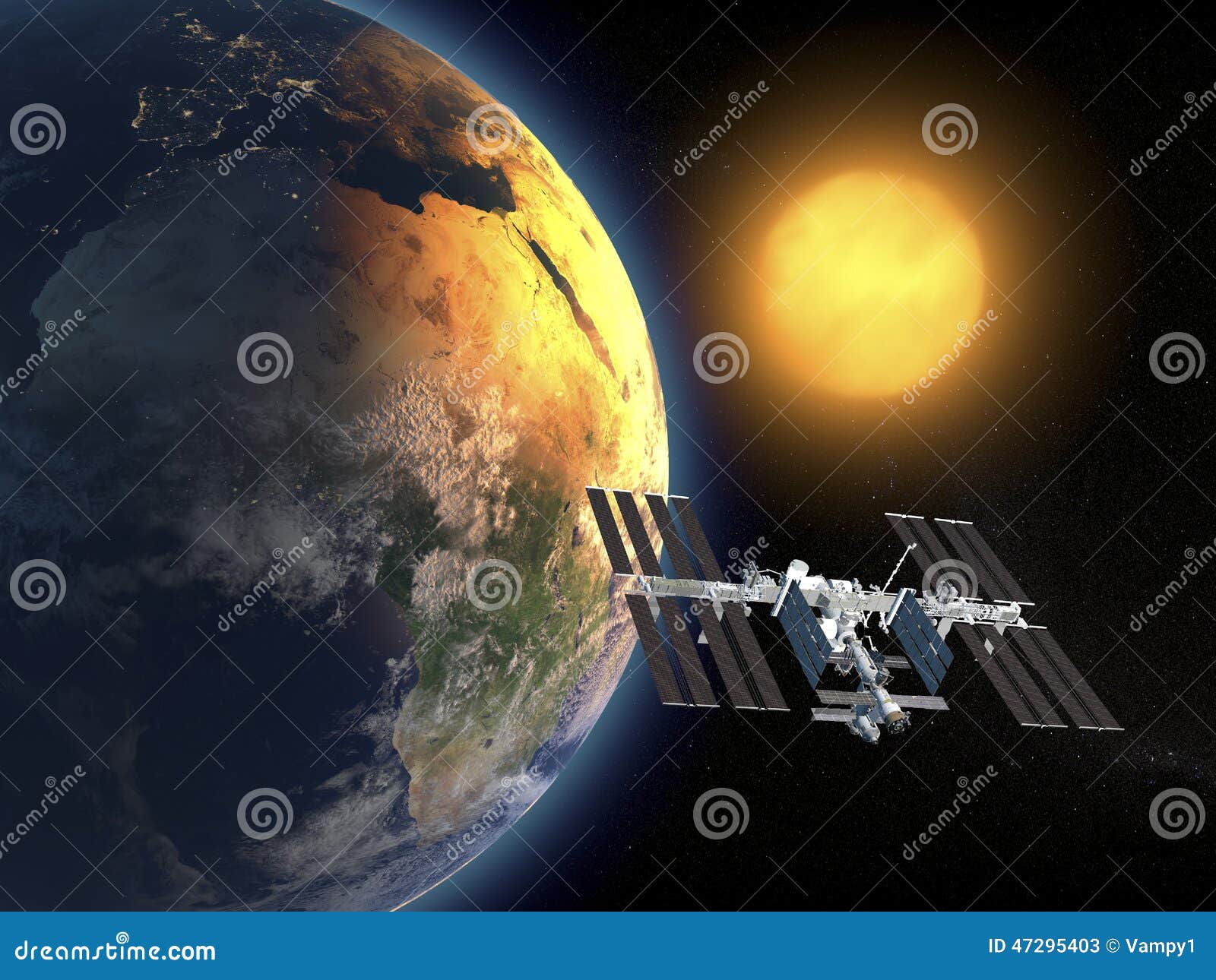 Internationale Weltraumstation Stock Abbildung - Illustration von ...