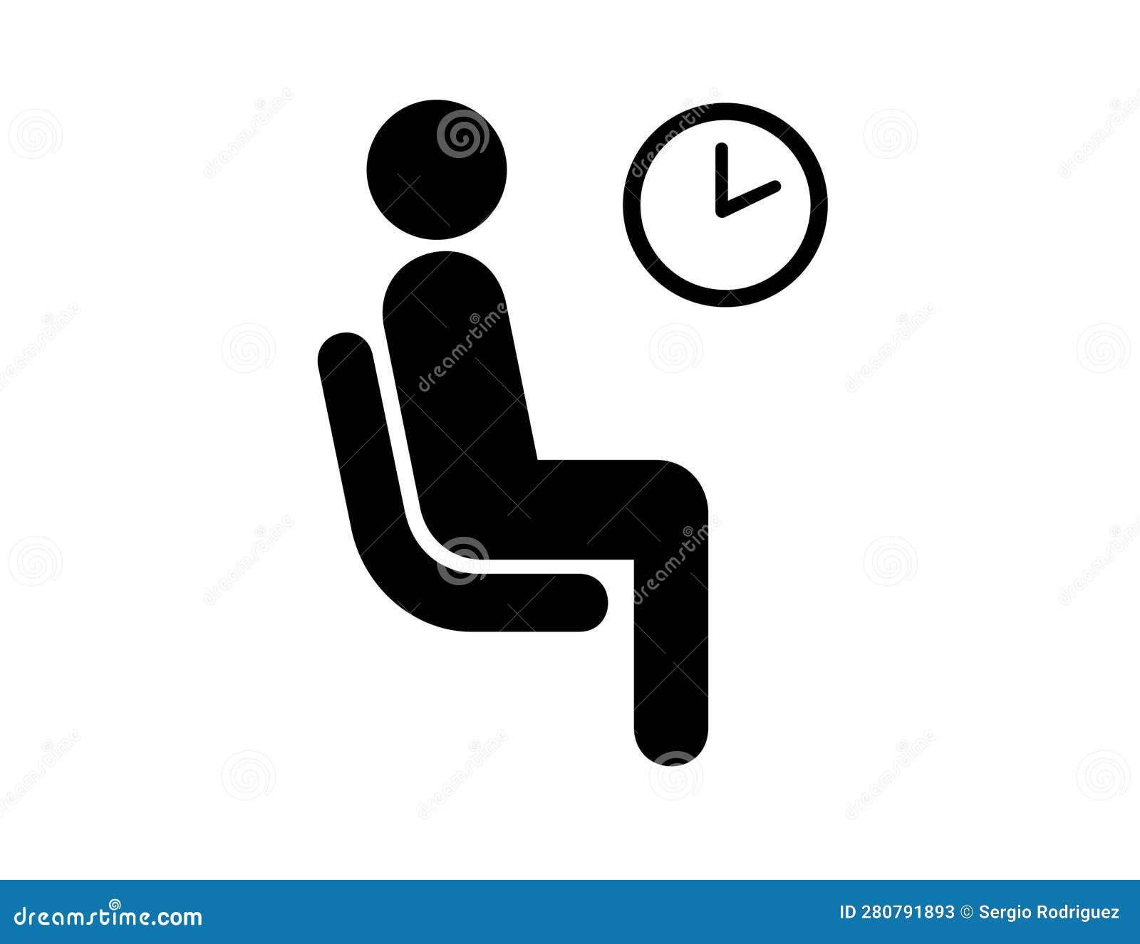 Waiting Room Symbol Version for Public Access System. Stock Vector ...