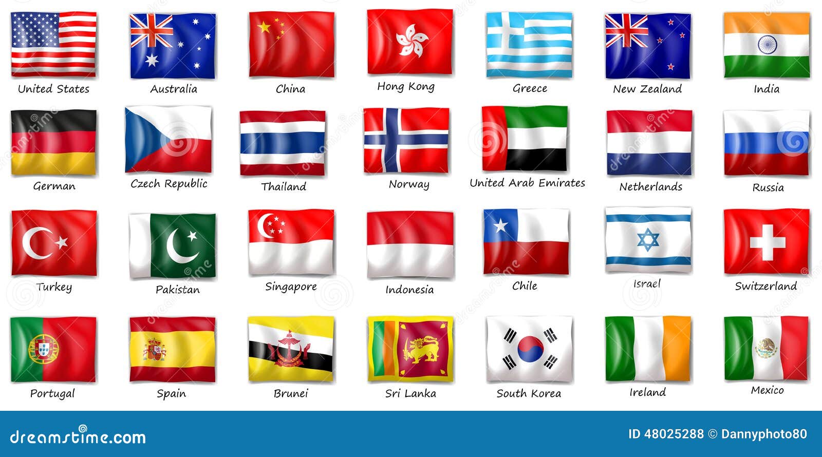 Internationella flaggor vektor illustrationer. Illustration av bild ...