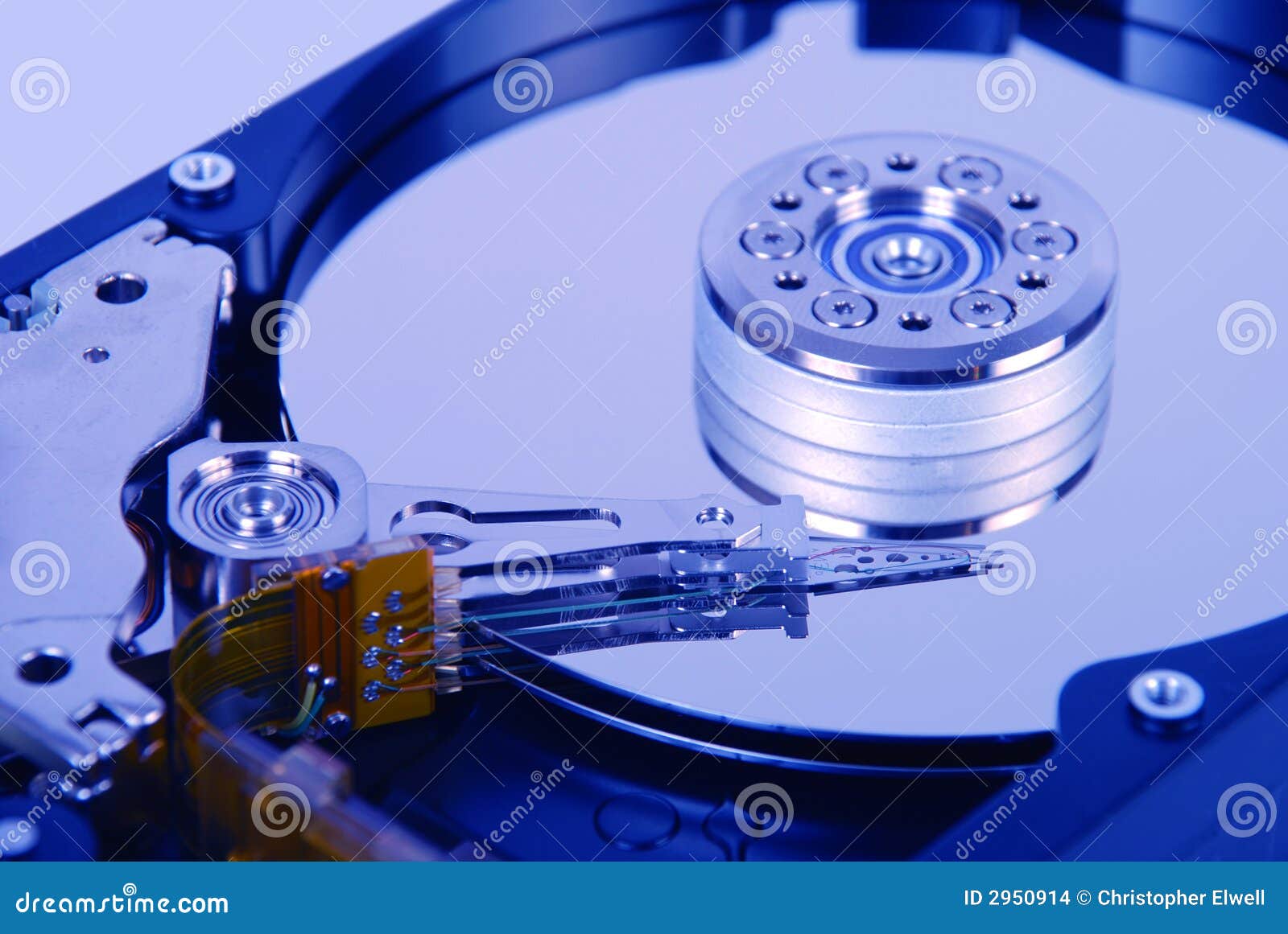 Interne Ansicht Der Festplatte Stockfoto - Bild von teil ...