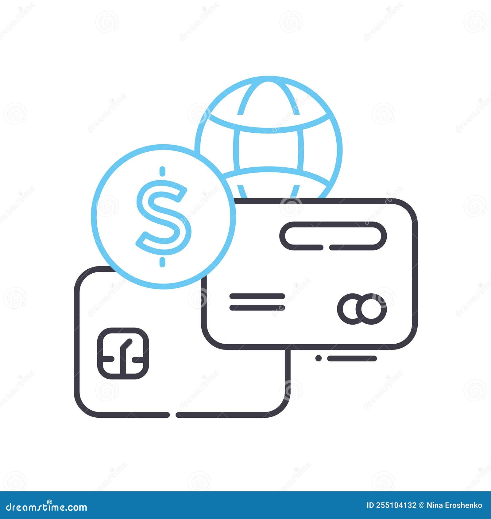 Interner Line Icon, Outline Symbol, Vector Illustration, Concept Sign ...