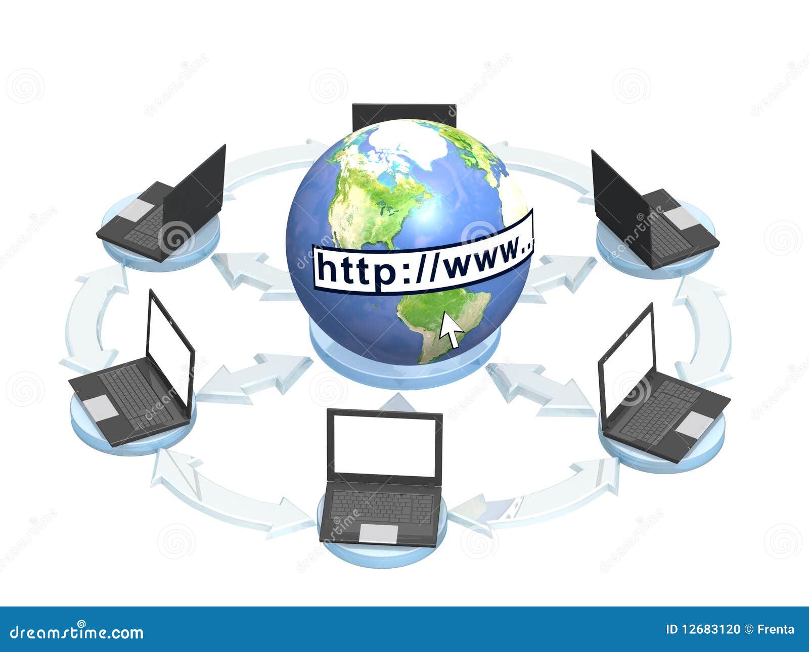 Internet stock illustration. Illustration of blue, http - 12683120