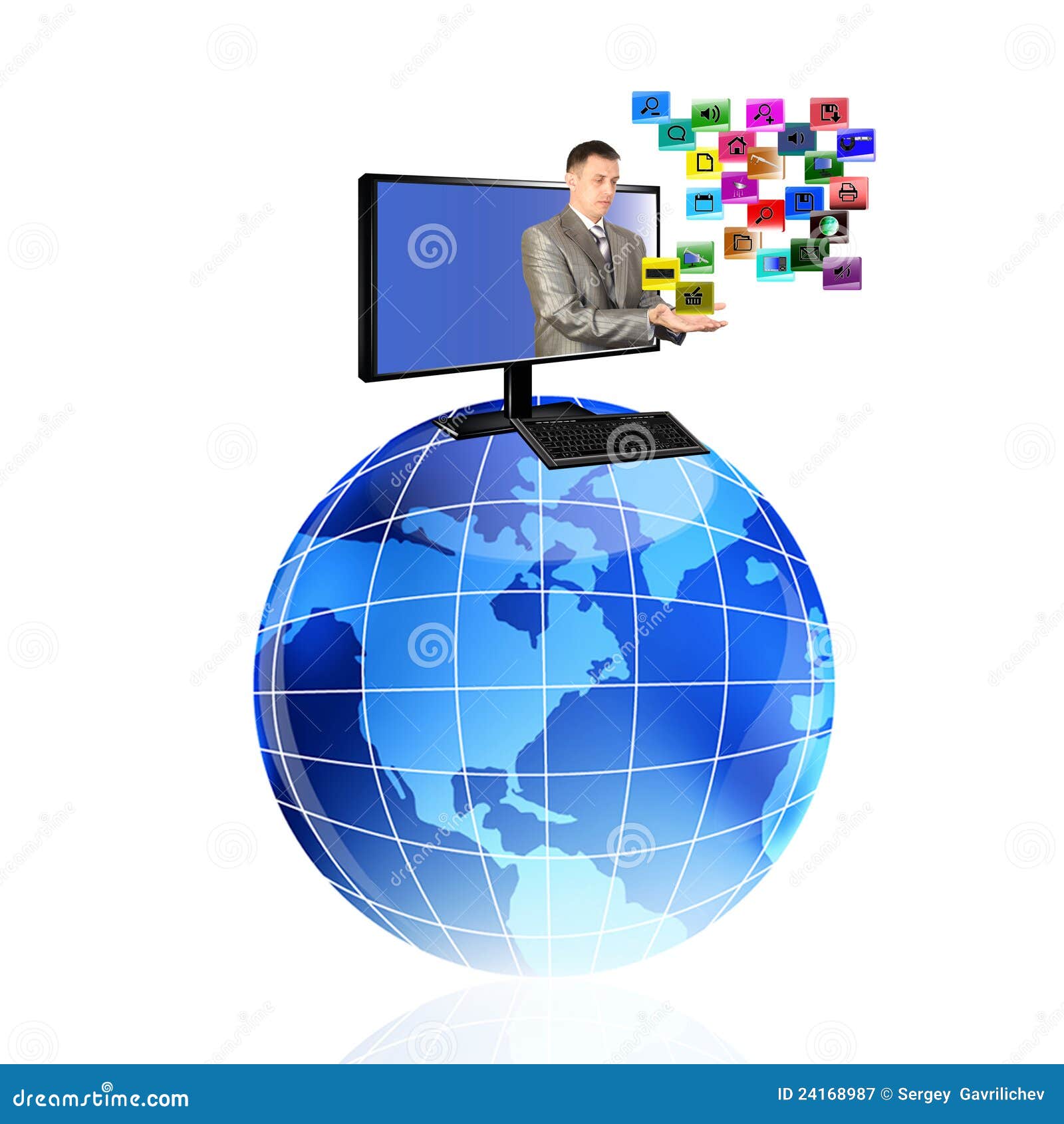 The Internet stock illustration. Illustration of industry - 24168987