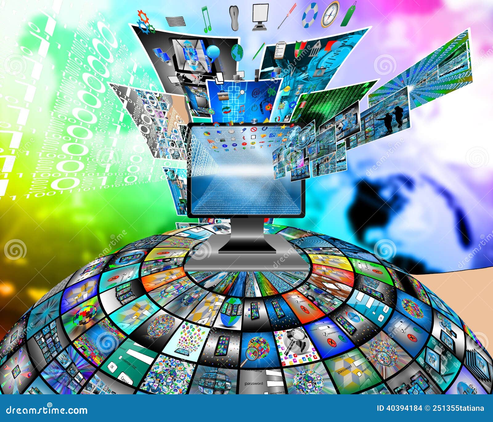 Internet illustration stock. Illustration du earth, transmission - 40394184