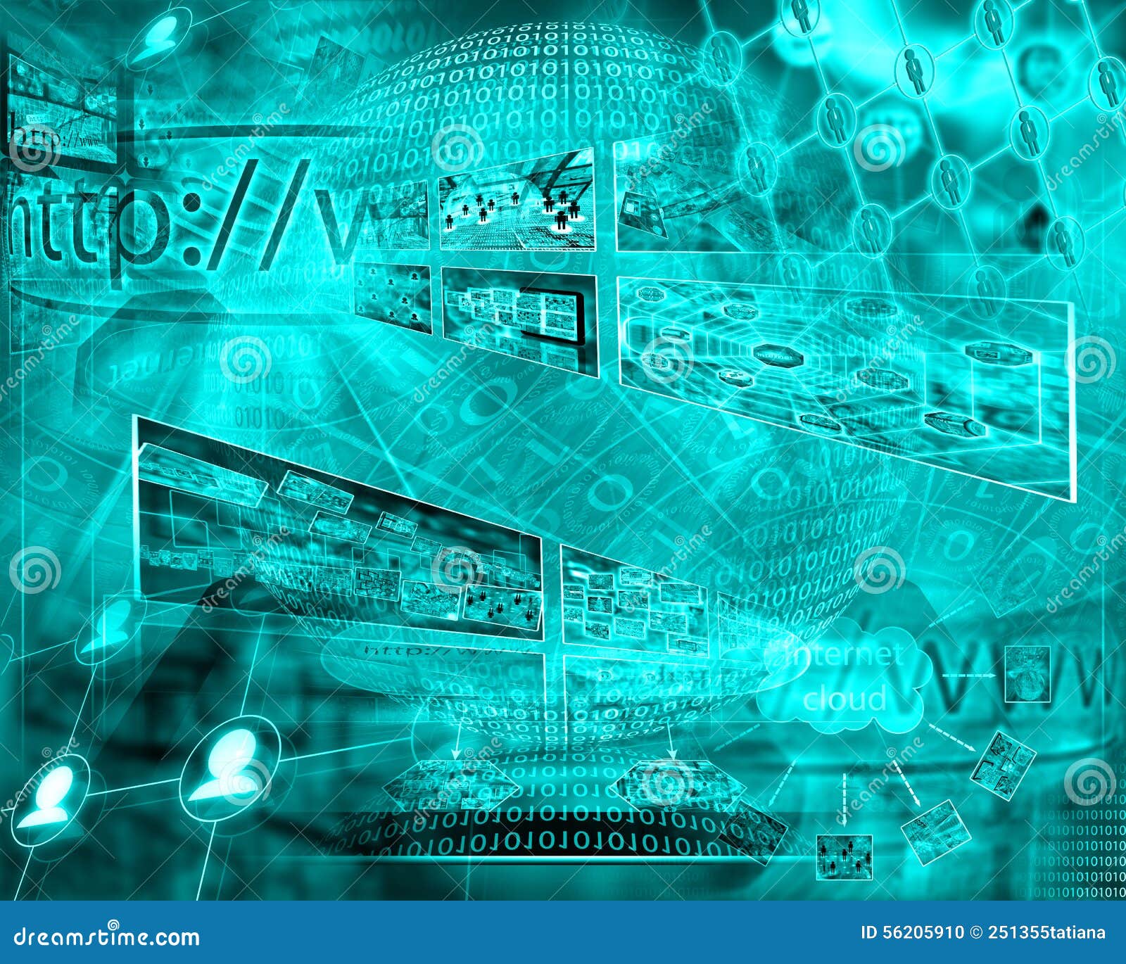 Internet Abstract stock illustration. Illustration of people - 56205910