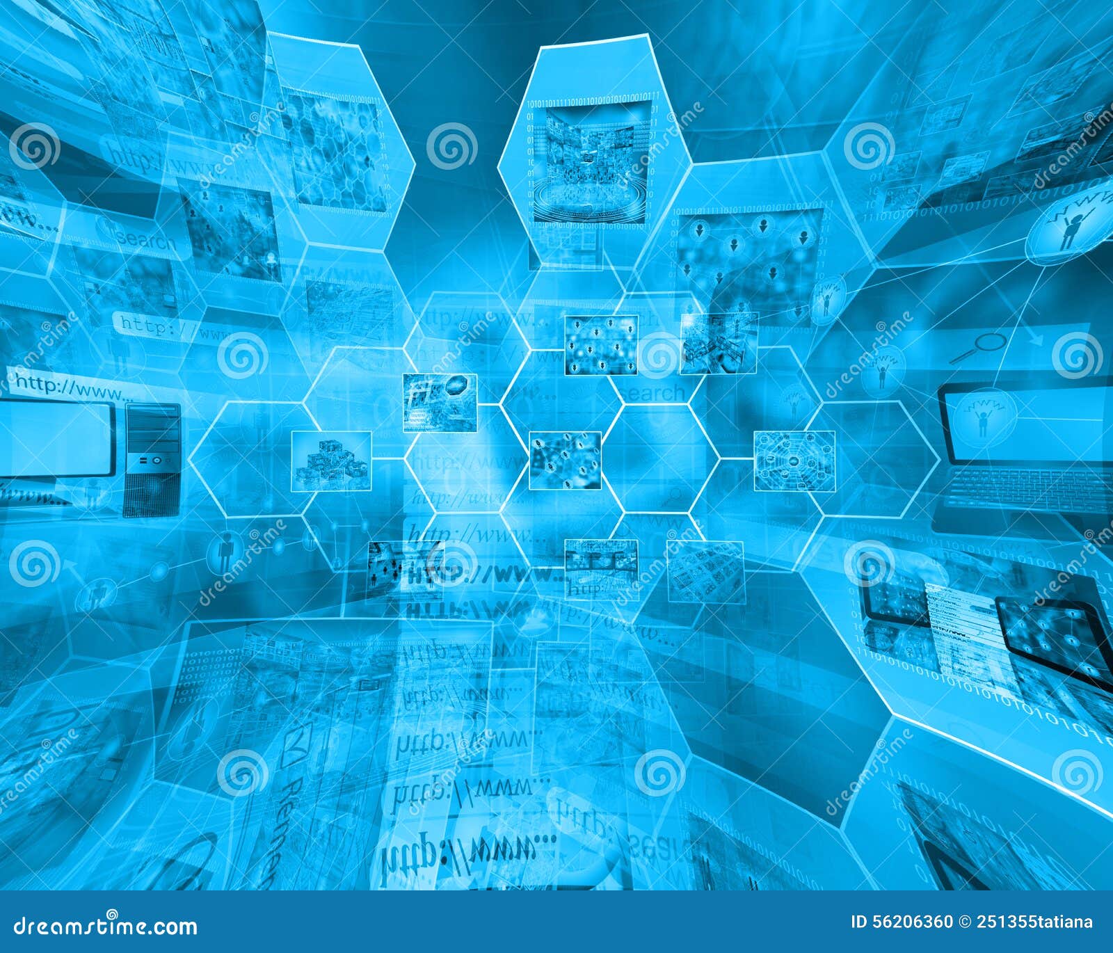 Internet Abstract stock illustration. Illustration of network - 56206360