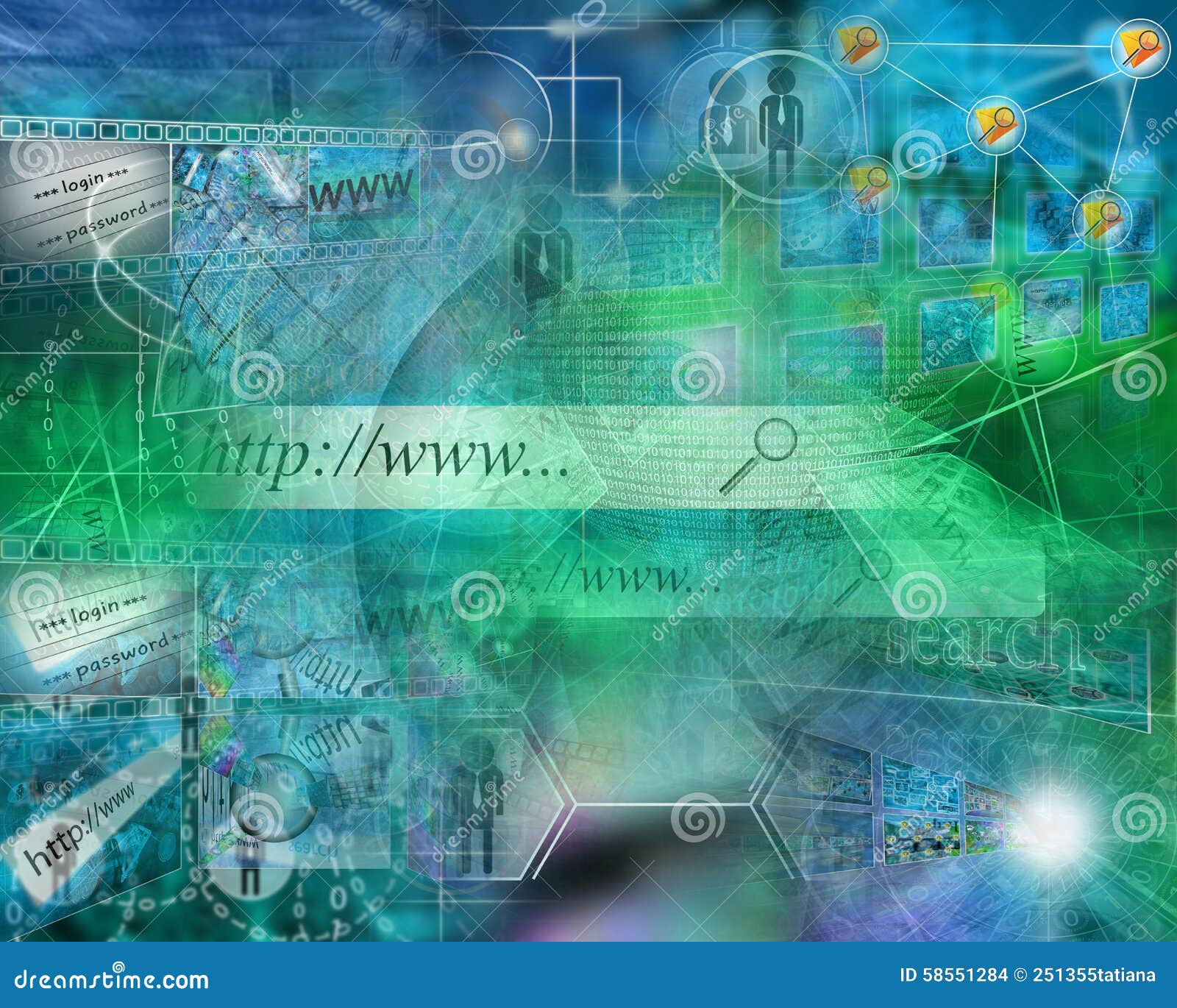 Internet Abstract stock illustration. Illustration of monitor - 58551284
