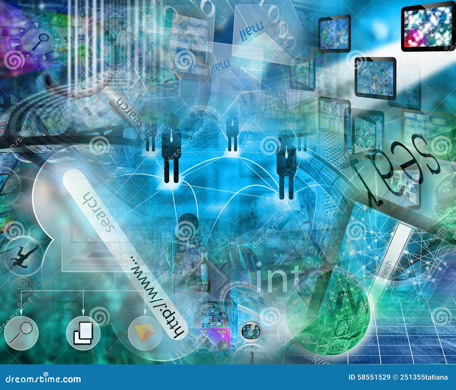 Internet Abstract stock illustration. Illustration of connection - 58551529