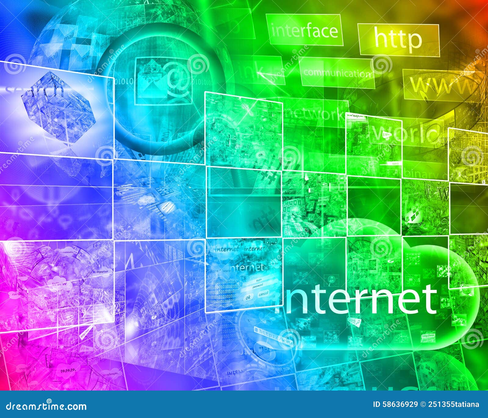 Internet Abstract stock illustration. Illustration of media - 58636929