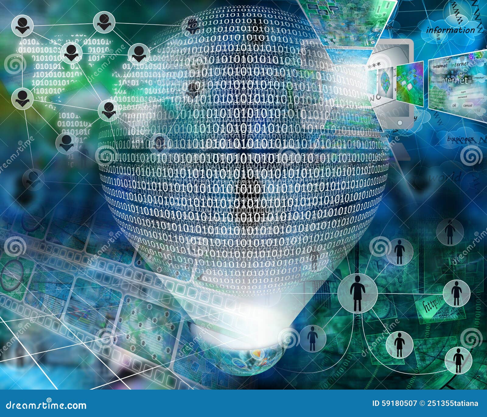 Internet abstract stock illustration. Illustration of media - 59180507