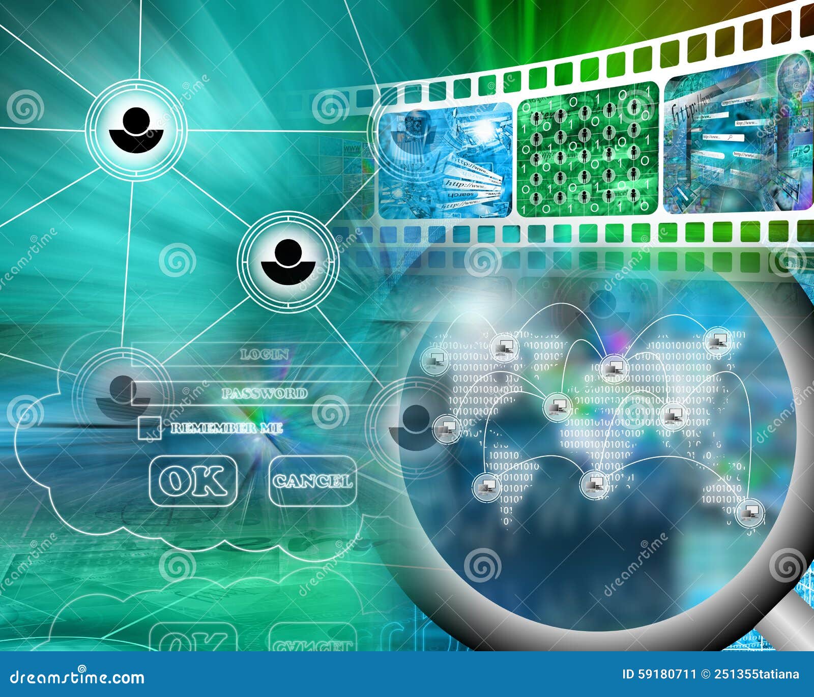 Internet abstract stock illustration. Illustration of computer - 59180711