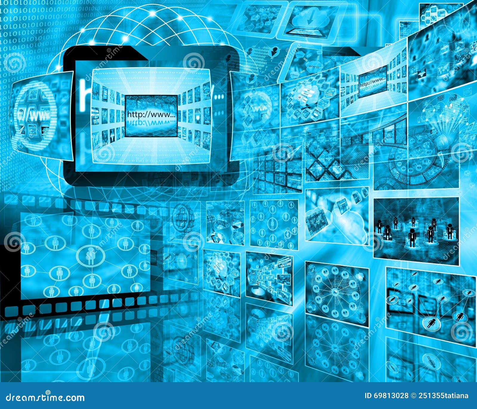 Internet abstract stock illustration. Illustration of search - 69813028
