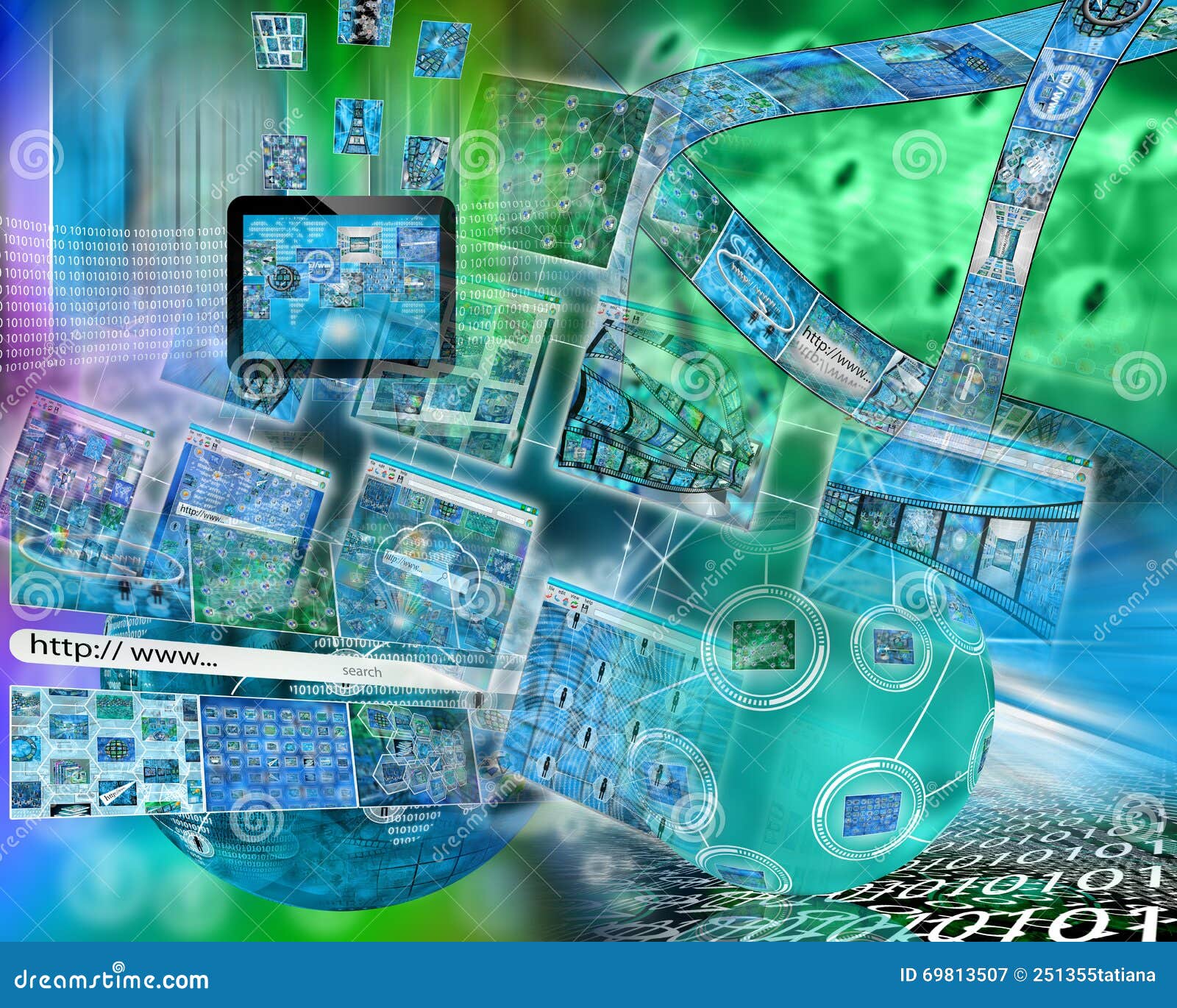 Internet abstract stock illustration. Illustration of interface - 69813507