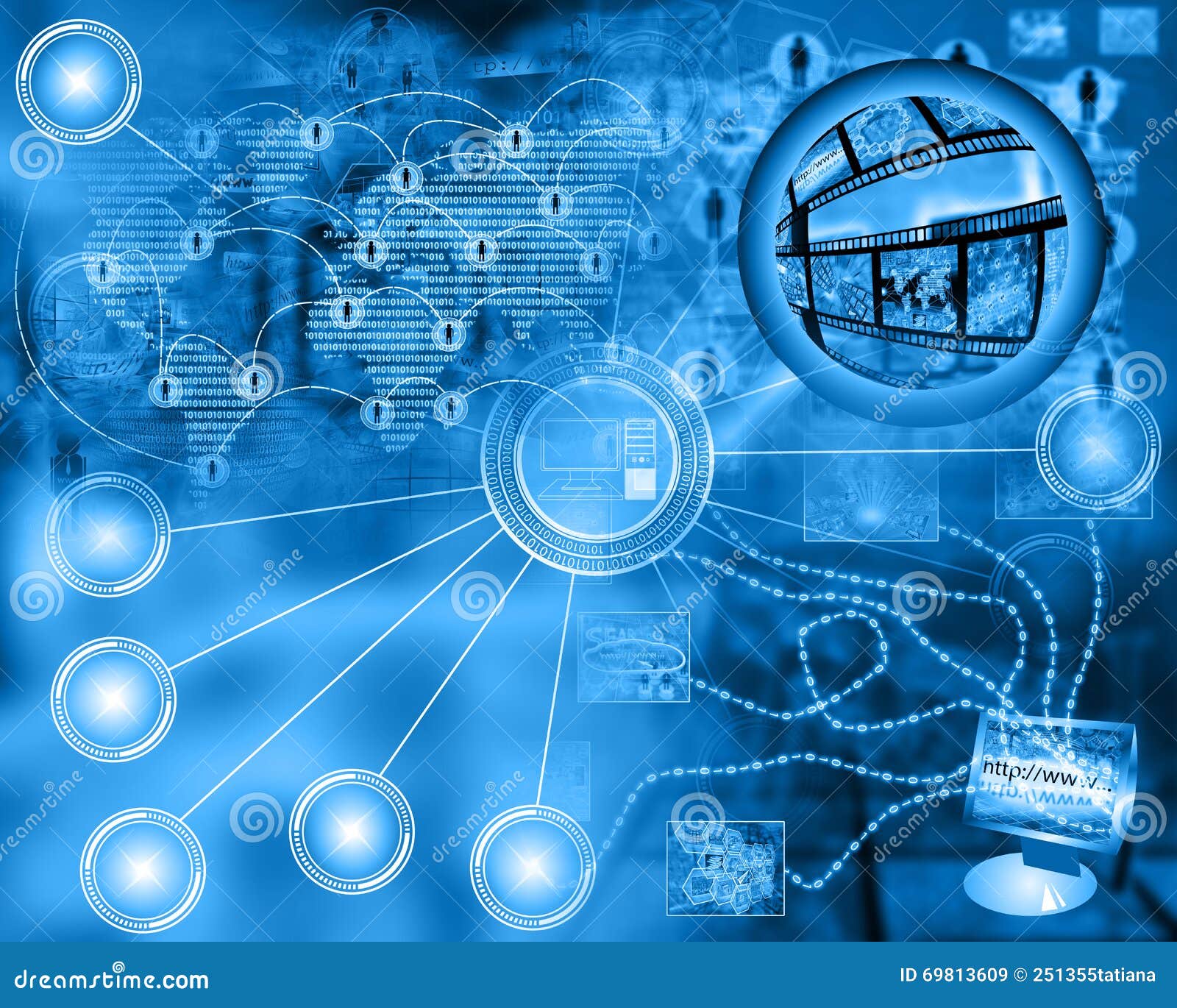 Internet abstract stock illustration. Illustration of binary - 69813609