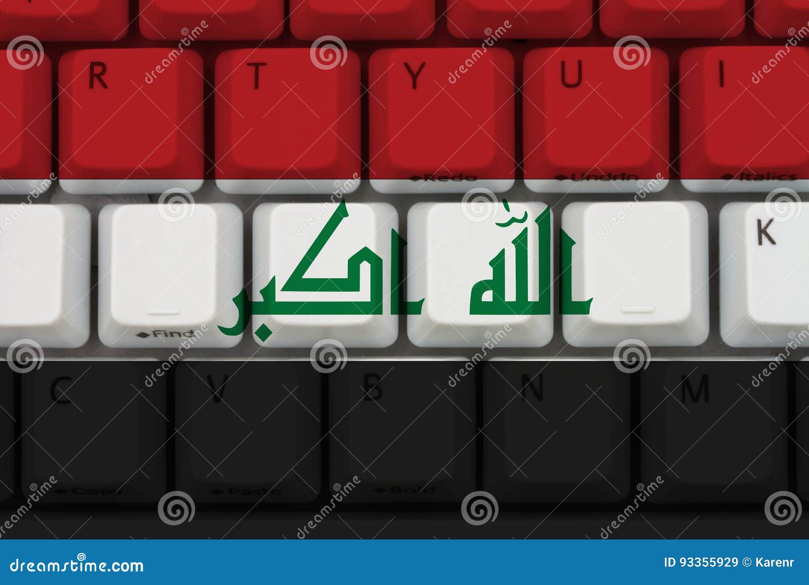Internet Access in Iraq with Keyboard Stock Illustration - Illustration ...