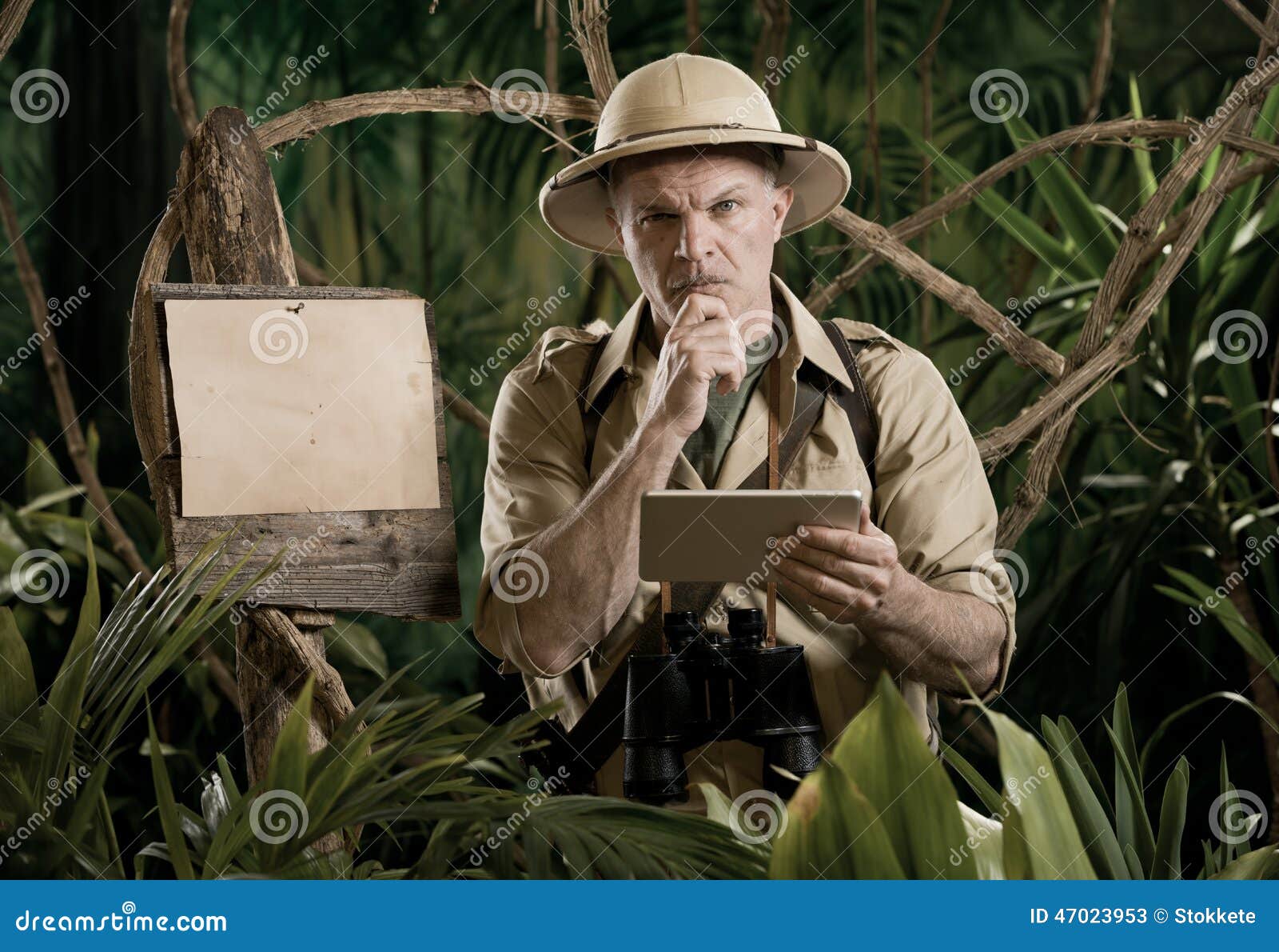 Internet Access in the Wilderness Stock Image - Image of topee ...