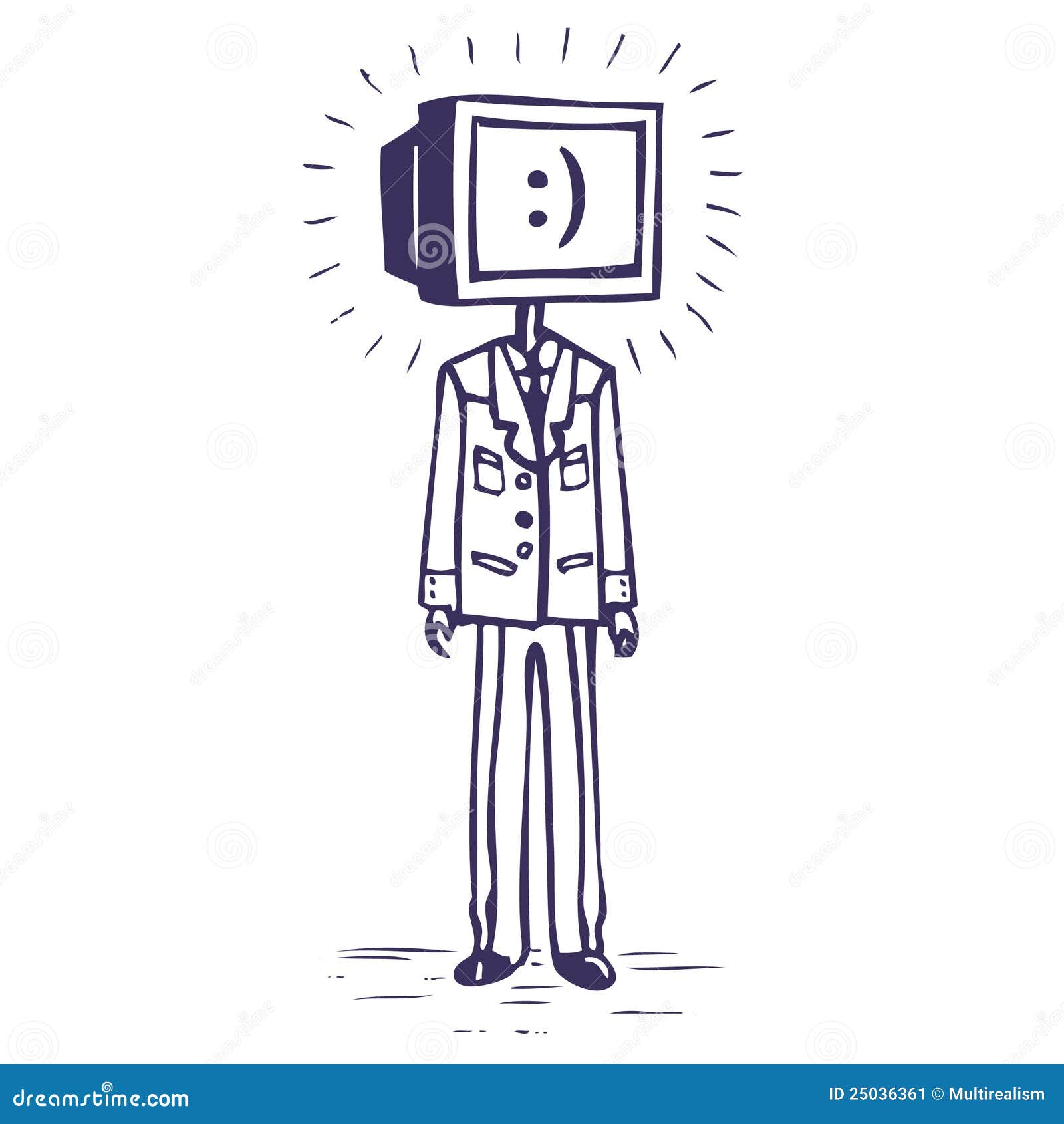 Cyber Addiction Vector Illustration | CartoonDealer.com #22417942