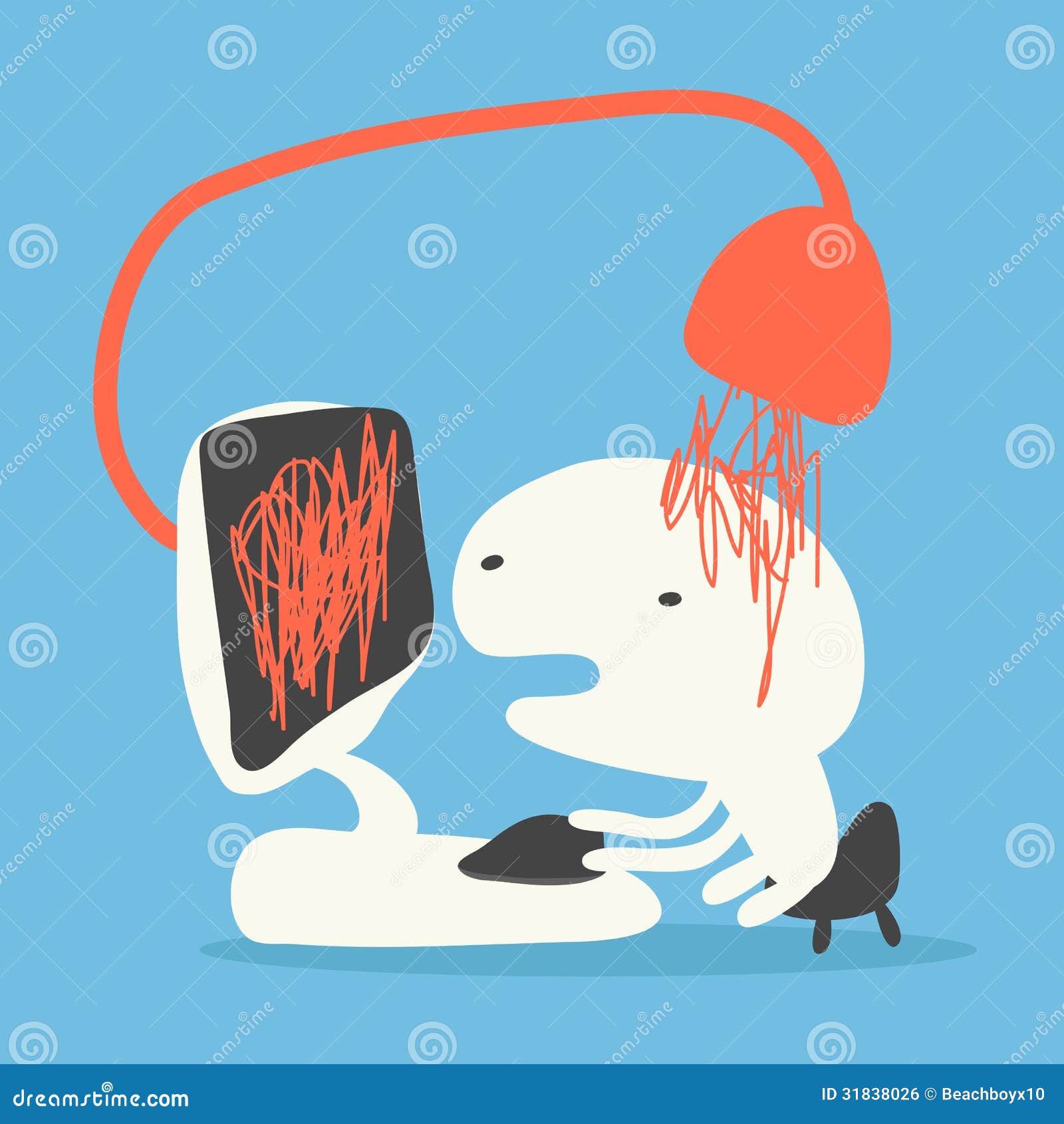 Internet addiction stock illustration. Illustration of addict - 31838026