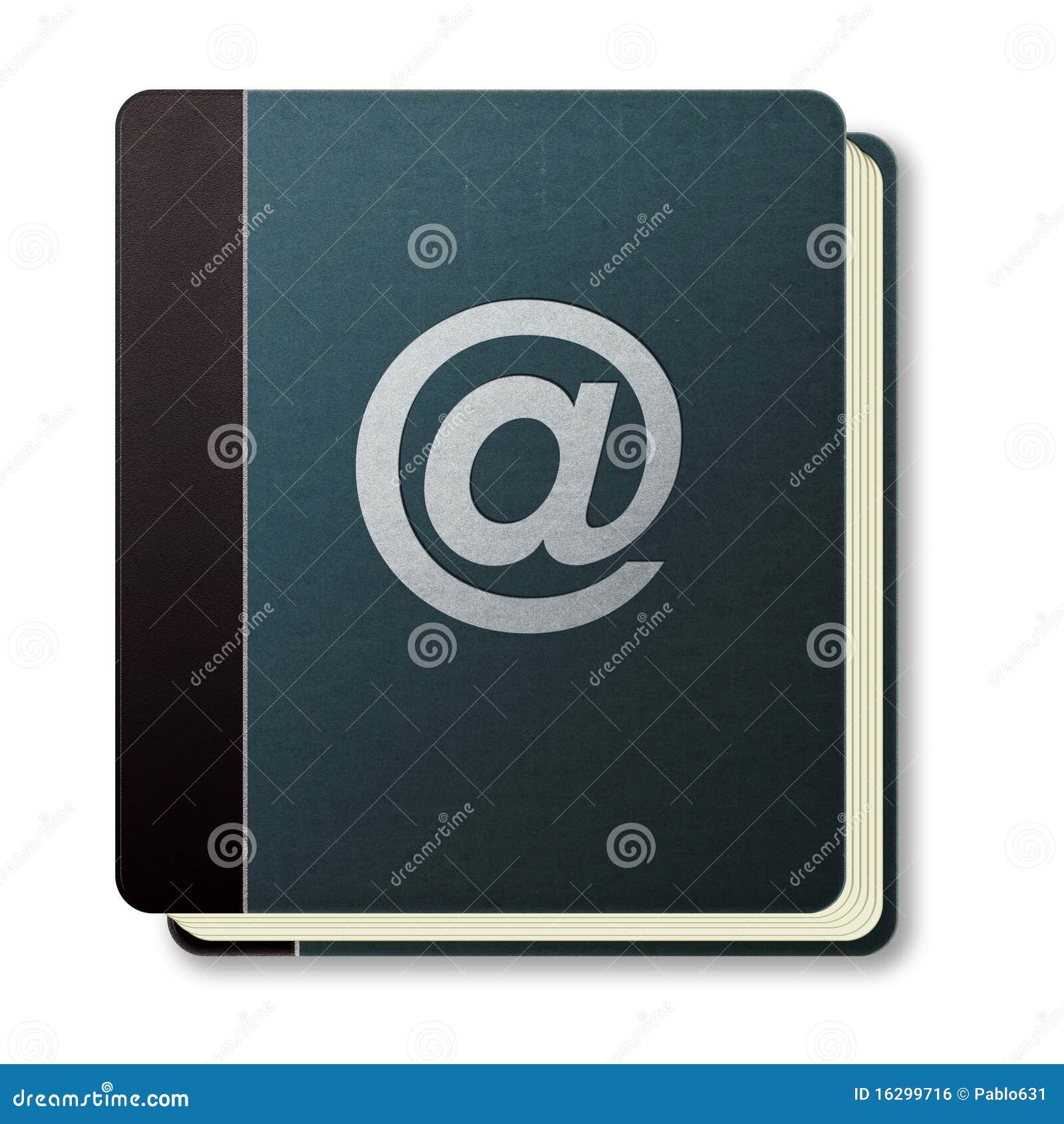 Bue Address Book Icon With Copy Space For Texts Or Messages Isolated On ...