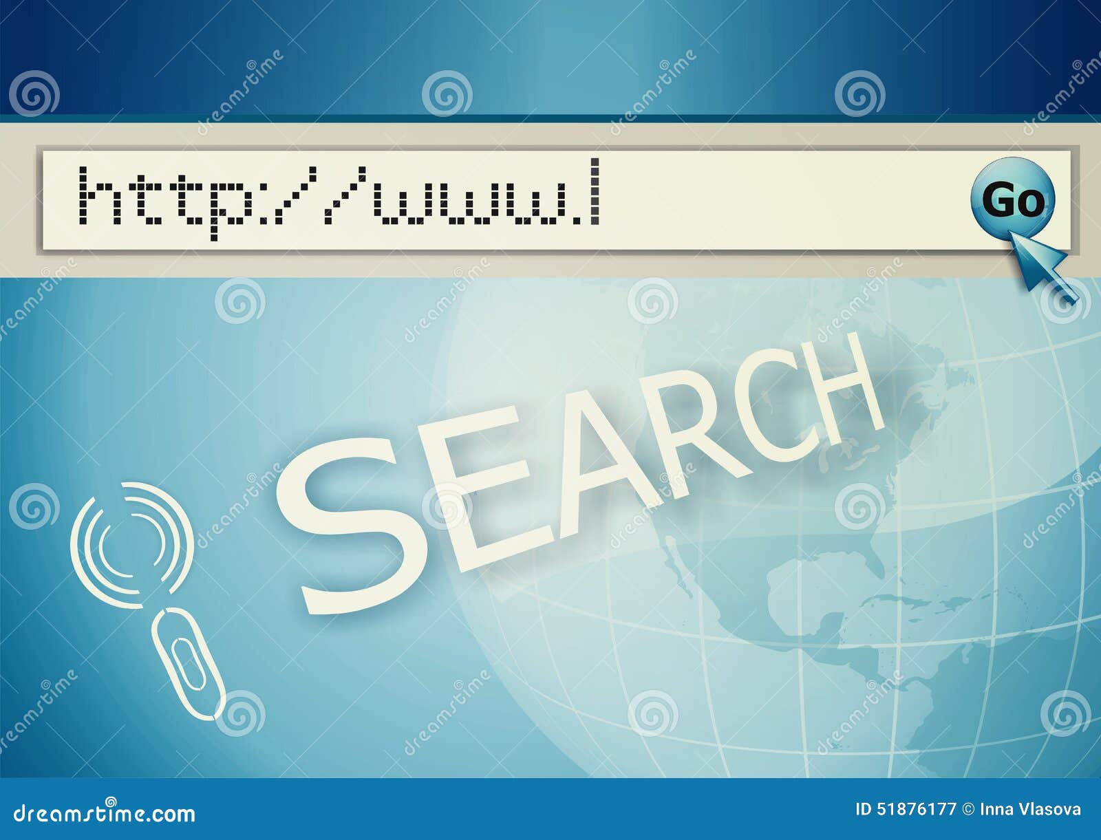 Internet Address, Computer Screen Stock Illustration - Illustration of ...