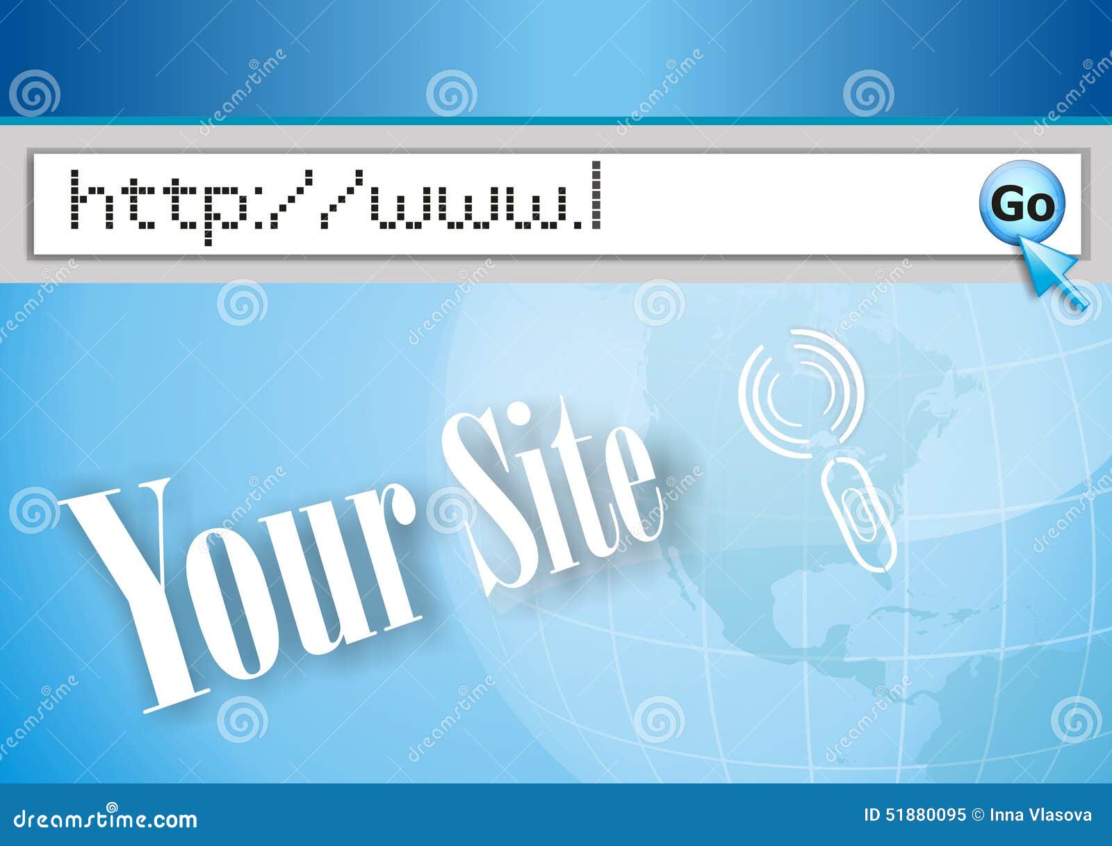 Internet Address, Computer Screen Stock Illustration - Illustration of ...