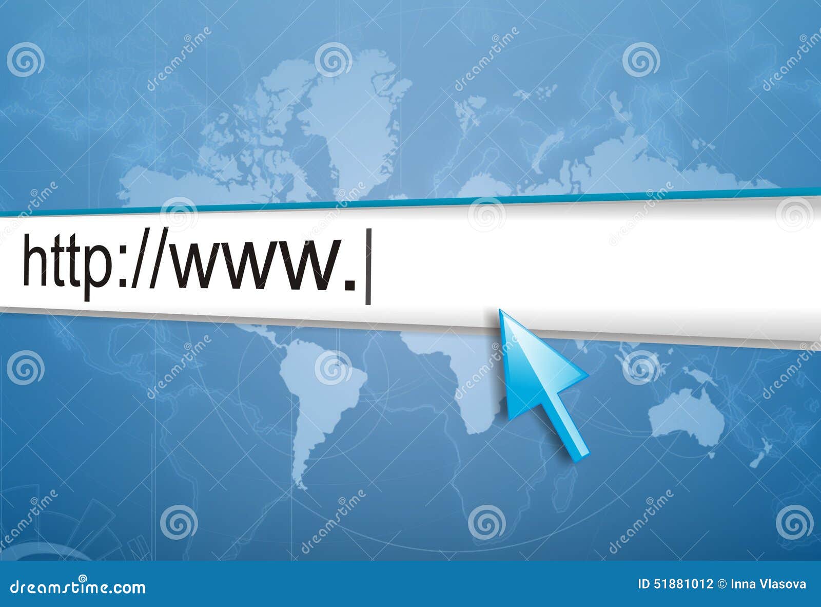 Internet Address, Computer Screen Stock Illustration - Illustration of ...