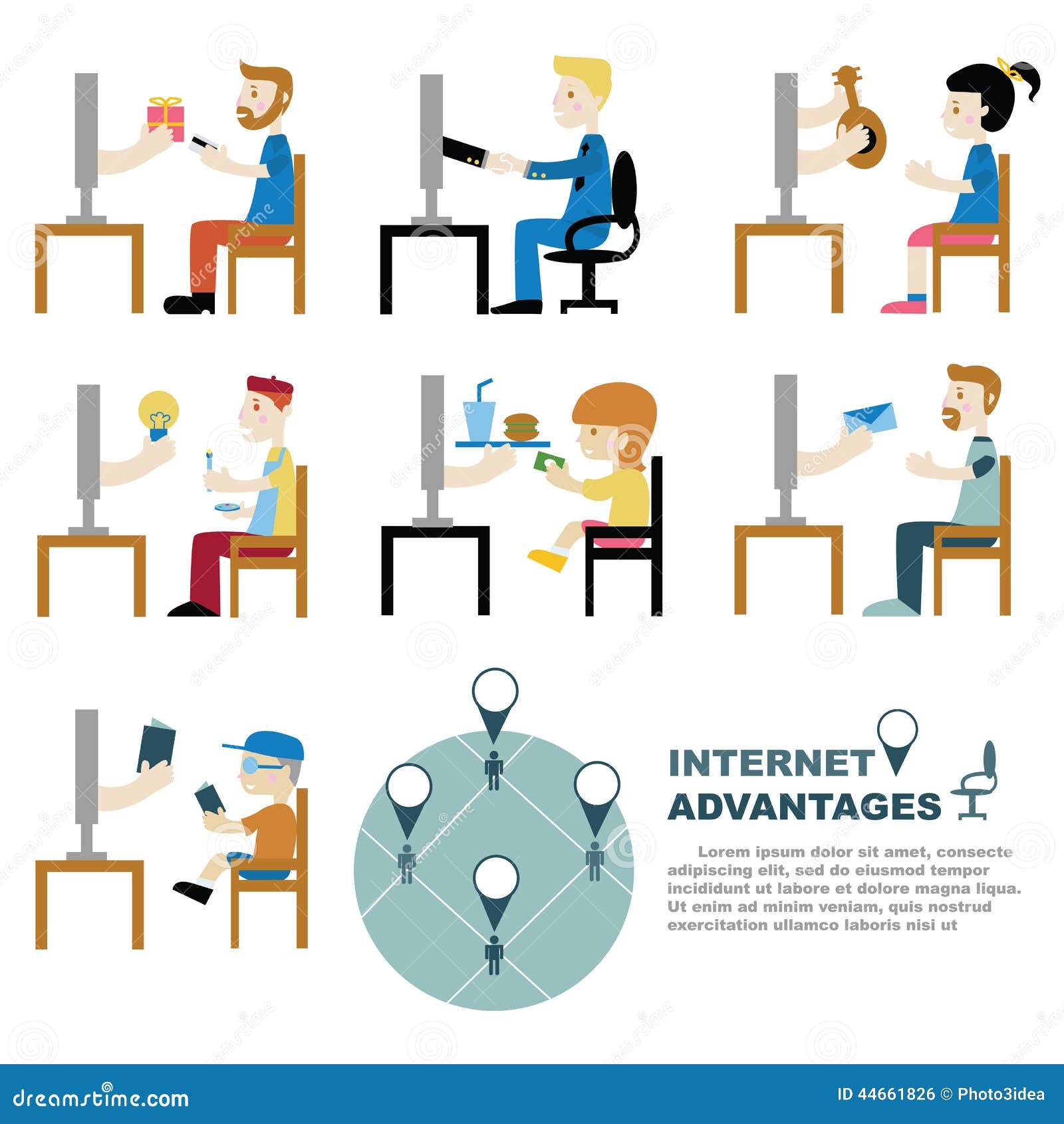 Internet advantage stock vector. Illustration of beautiful - 44661826