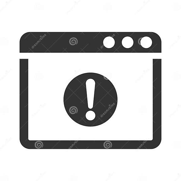 Internet Alert icon stock vector. Illustration of icon - 196720321