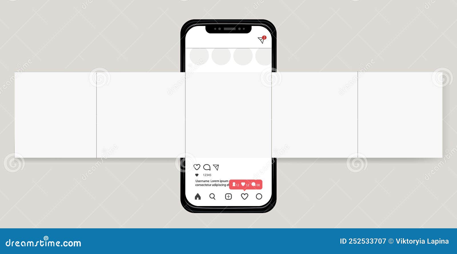 Internet Application on the Screen of a Real Smartphone. Post a ...