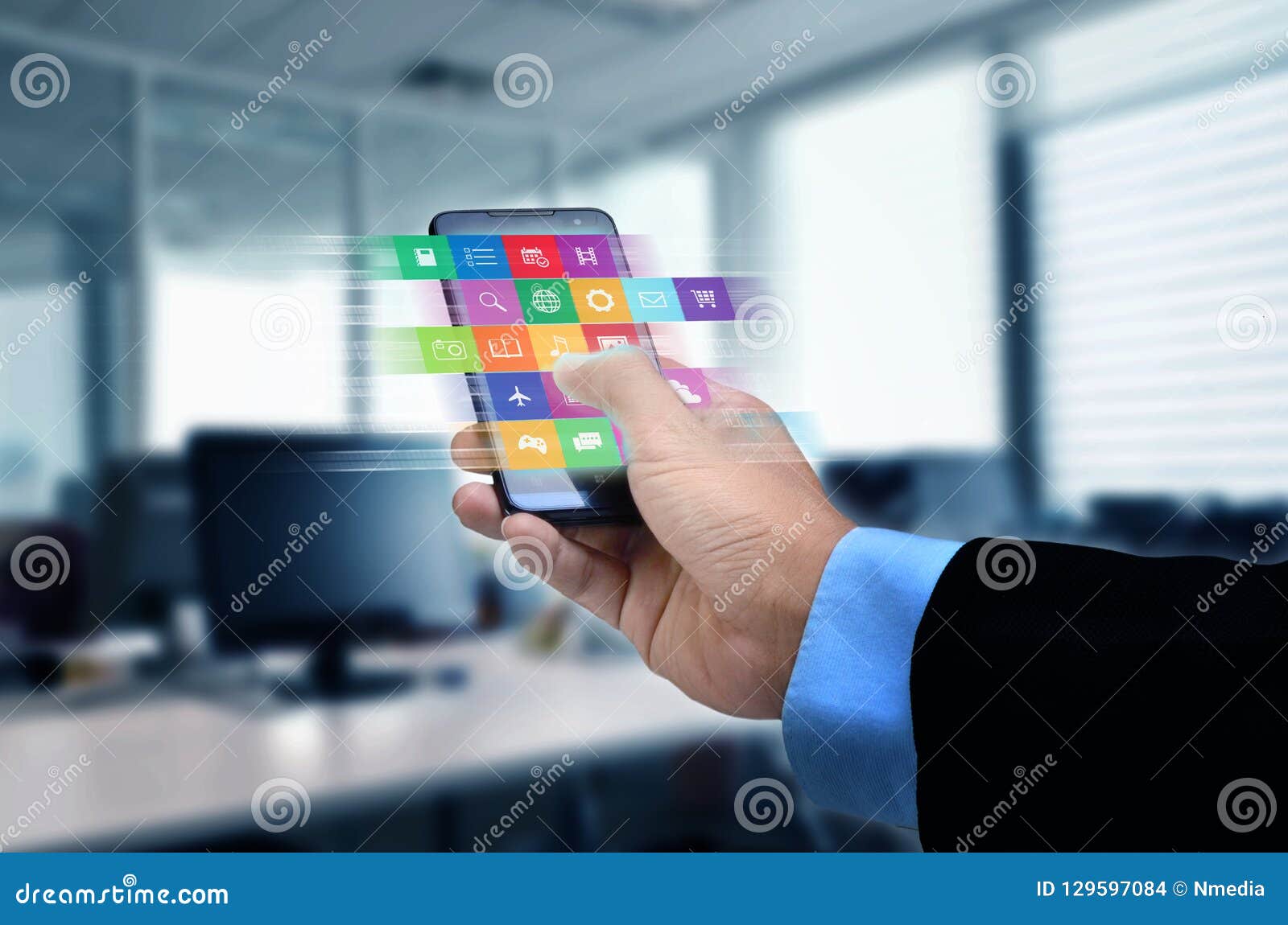 Internet Application on Smart Phone Stock Photo - Image of productivity ...