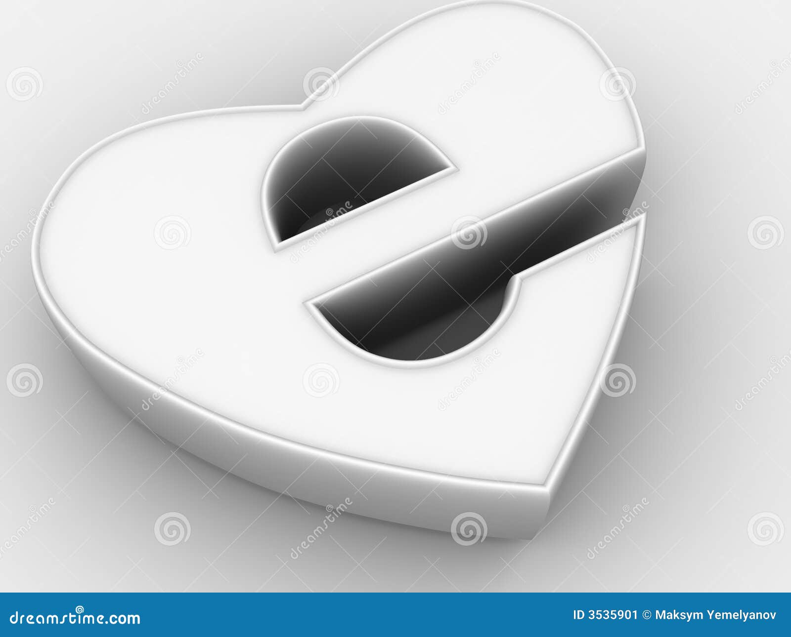Internet as heart. 3d stock illustration. Illustration of married - 3535901